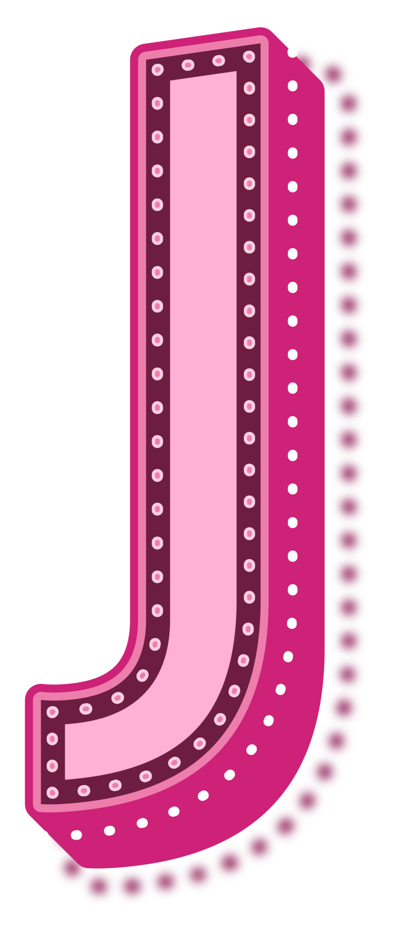 Valentine Pink Dotted Alphabet Letter J 36131071 Png