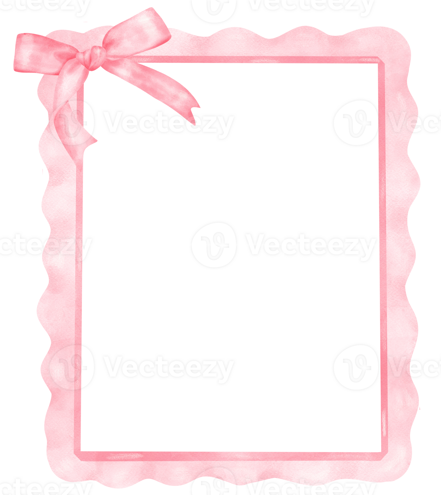 Pink Coquette frame rectangle shape aesthetic watercolor 36134141 PNG