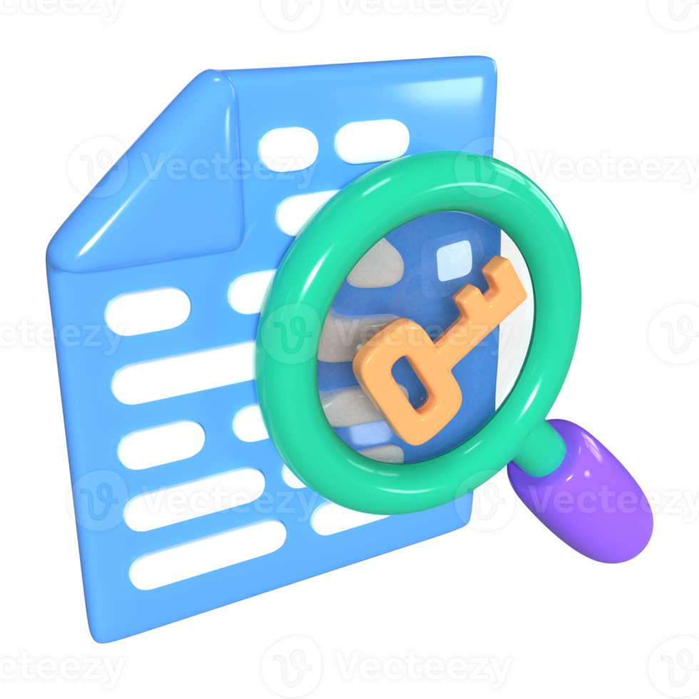 Keyword 3D Illustration Icon 36134348 PNG