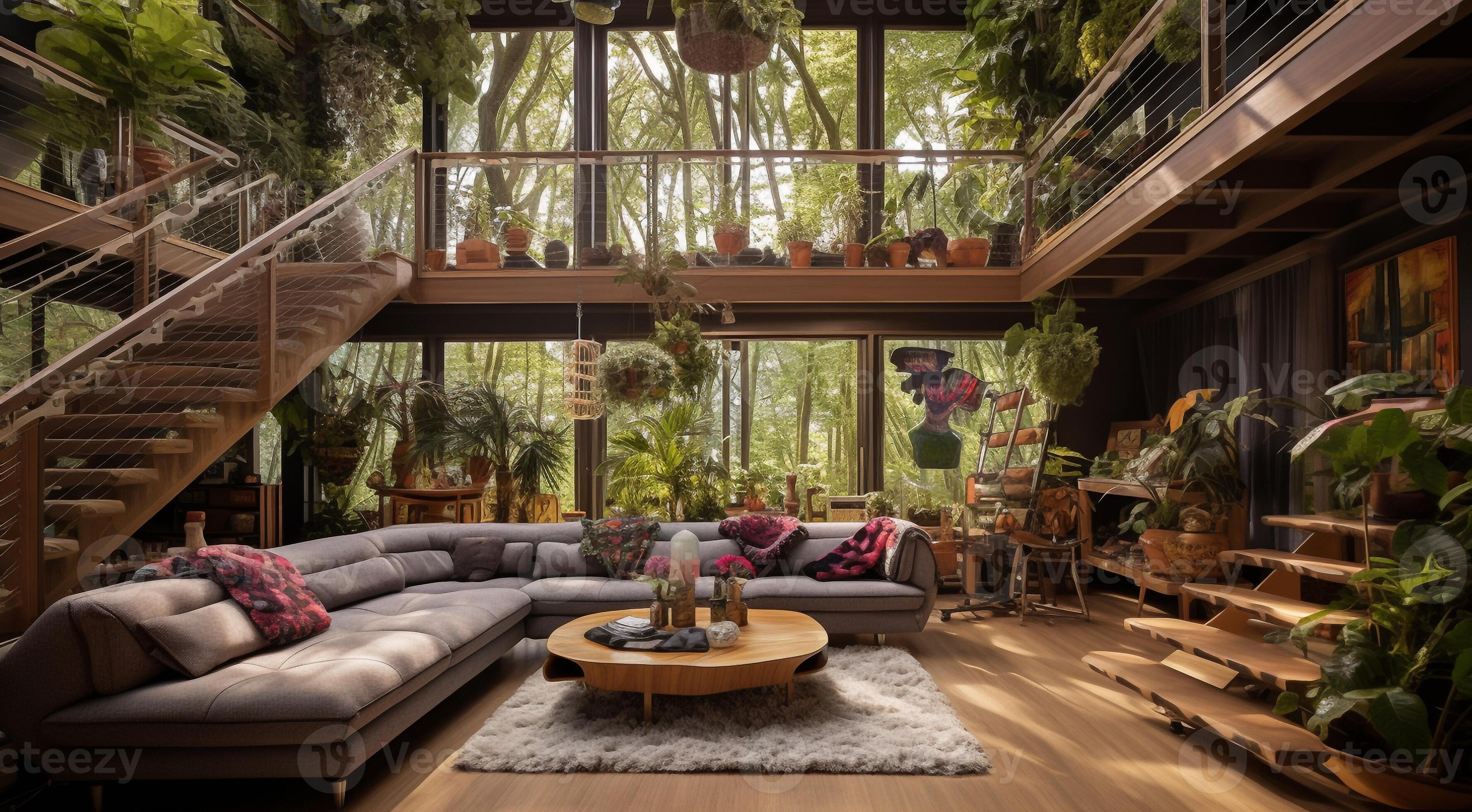 AI generated modern interior of a home, modern home design, living room ...