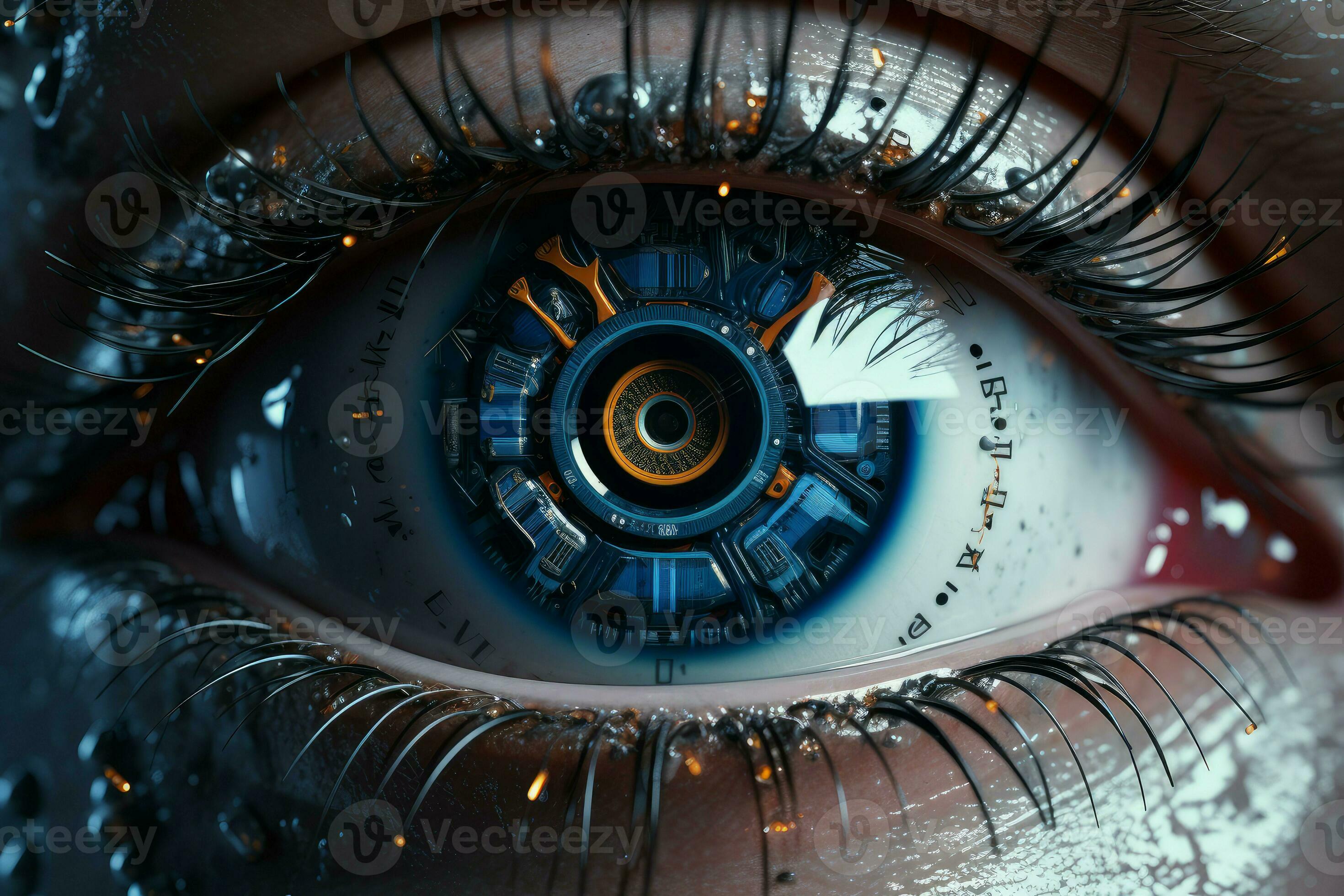 AI generated Detailed Human eye in robot. Generate Ai 36136093 Stock ... AI generated Detailed Human eye in robot. Generate Ai 36136093 Stock ...