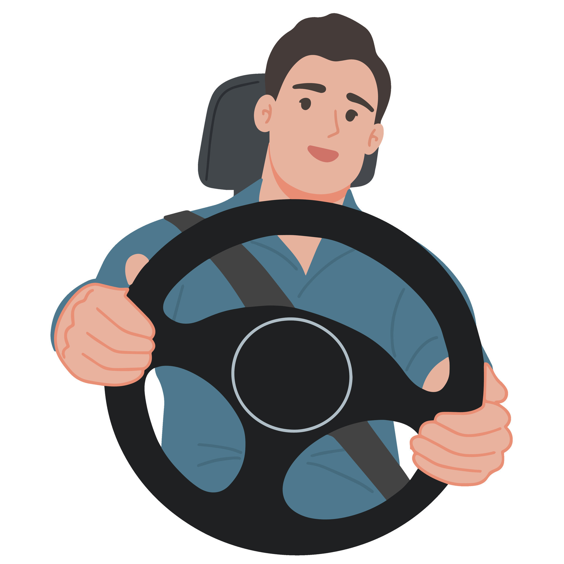 Portrait a man driving vector illustration 36137349 Vector Art at Vecteezy