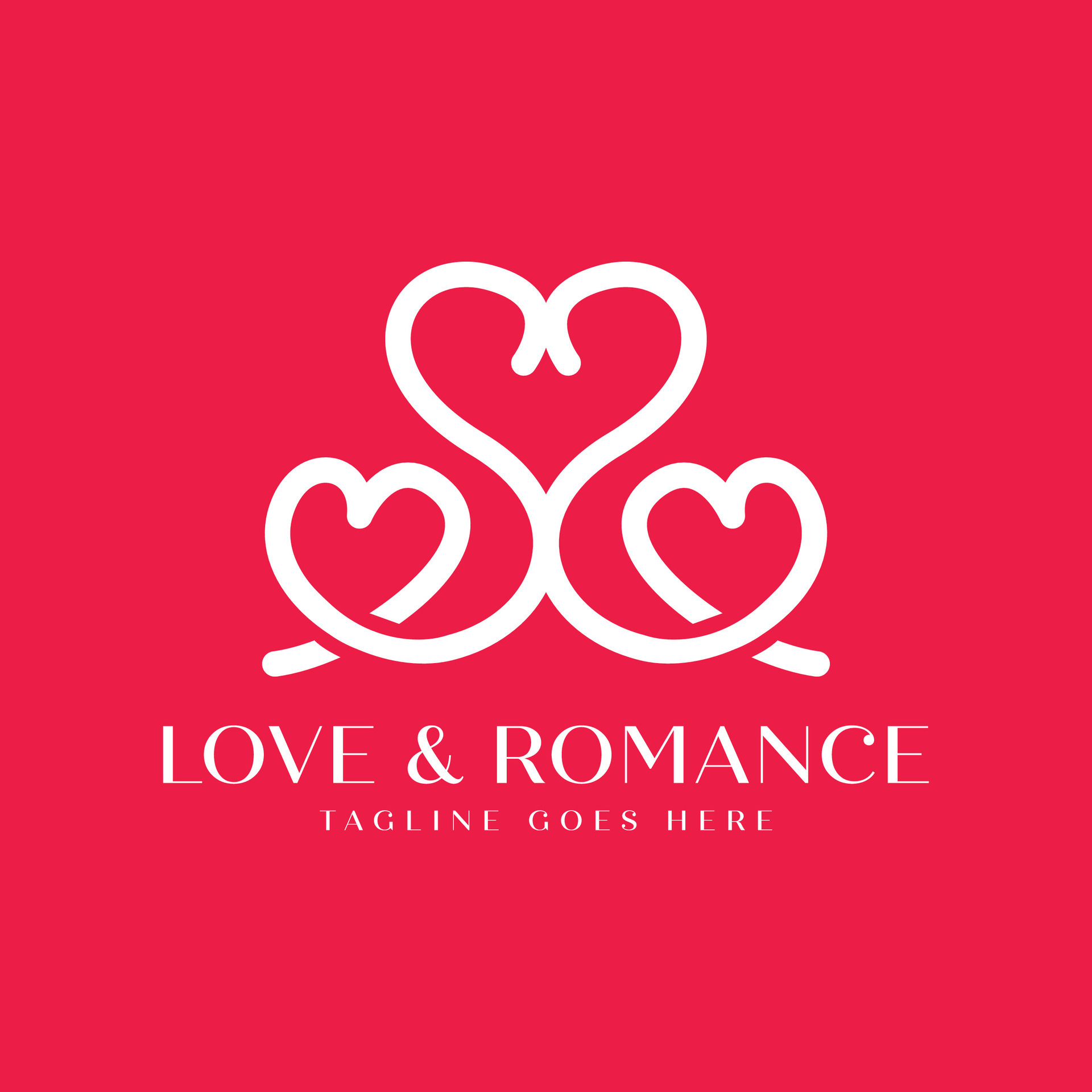 Love and Romance Logo design Creative Modern minimal Heart Concept vector template 36138005 ...
