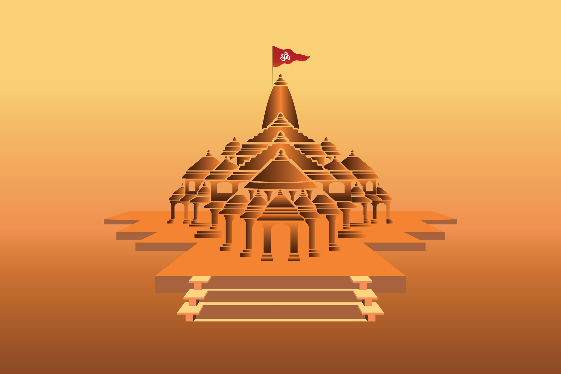 Free Vector ram mandir design 36139636 Vector Art at Vecteezy