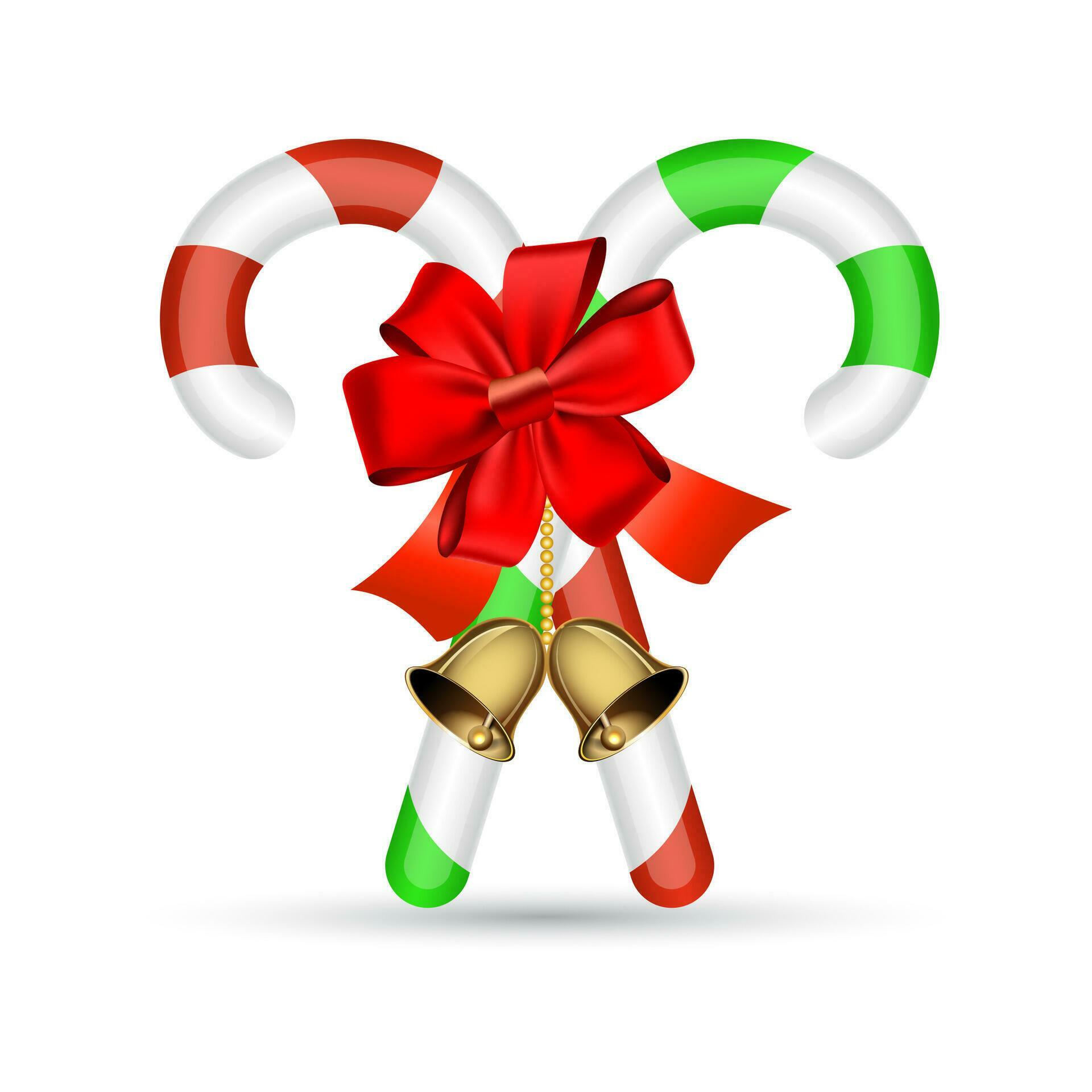 Christmas candy cane with red bow 36141641 Vector Art at Vecteezy
