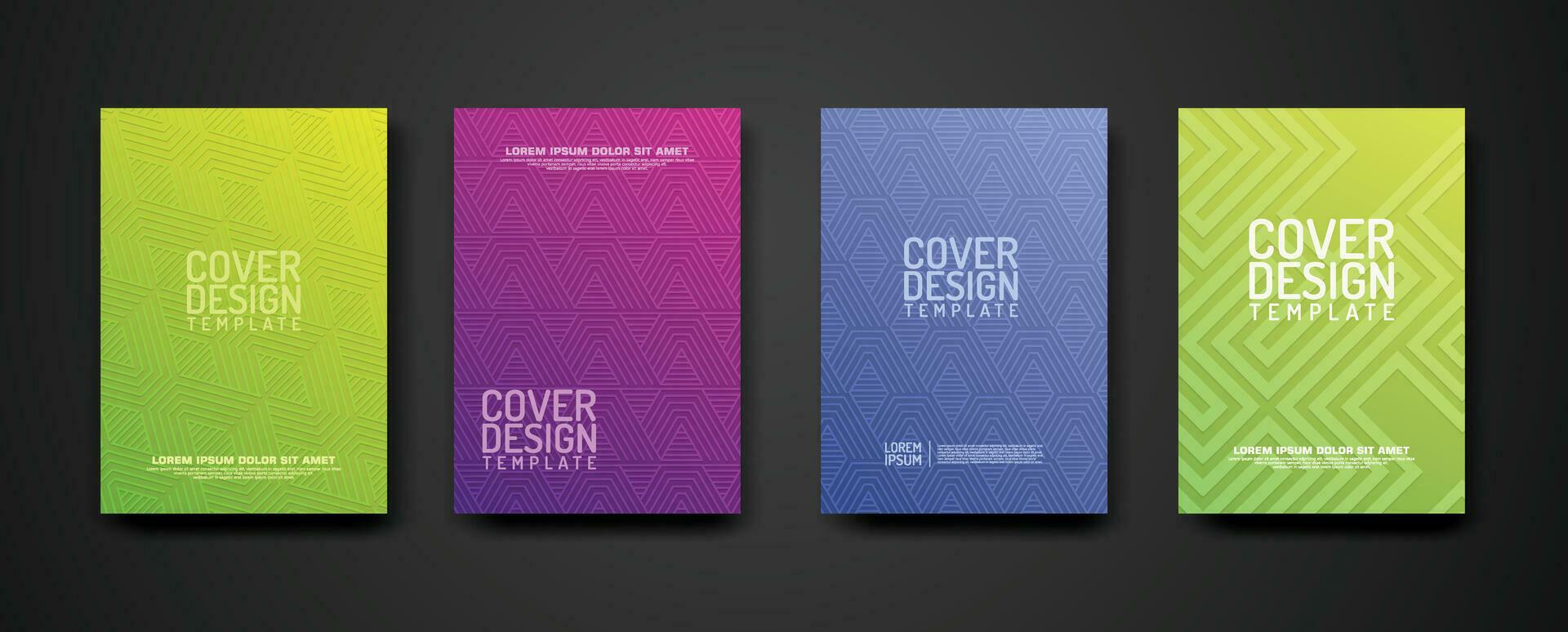 set cover Design template with geometric lines textured pattern ...