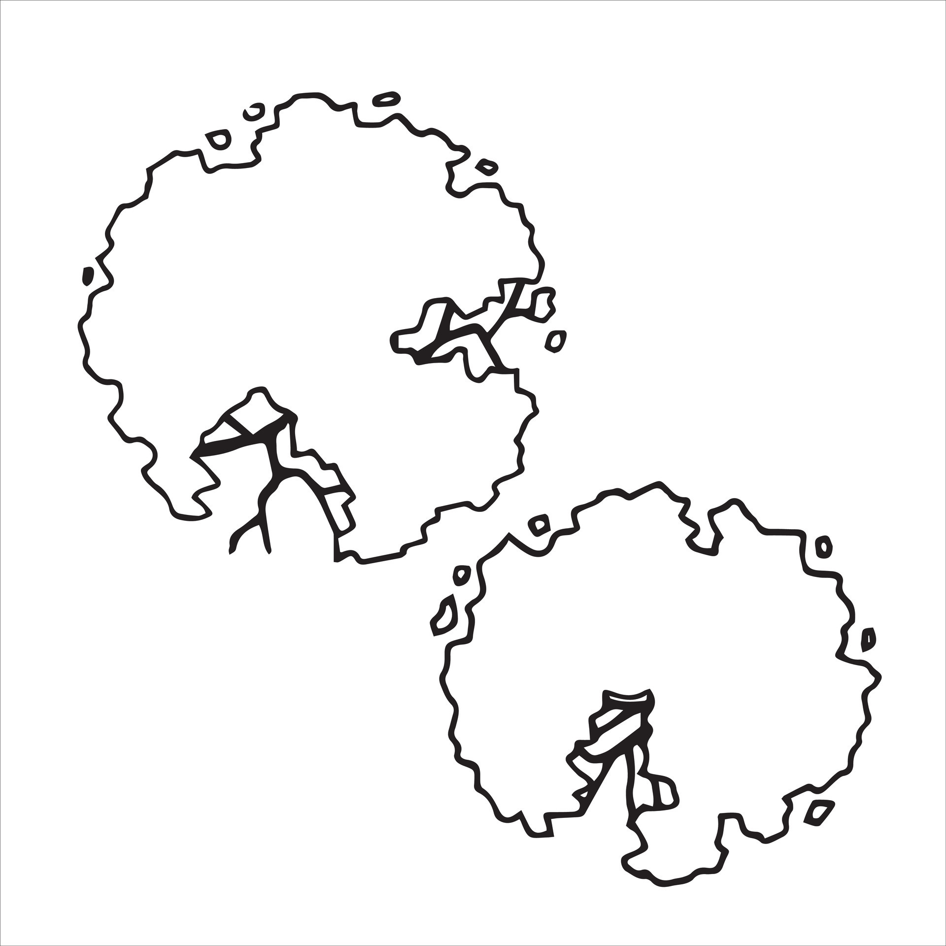 tree, hand drawing, top view. architectural ink drawing, vector ...