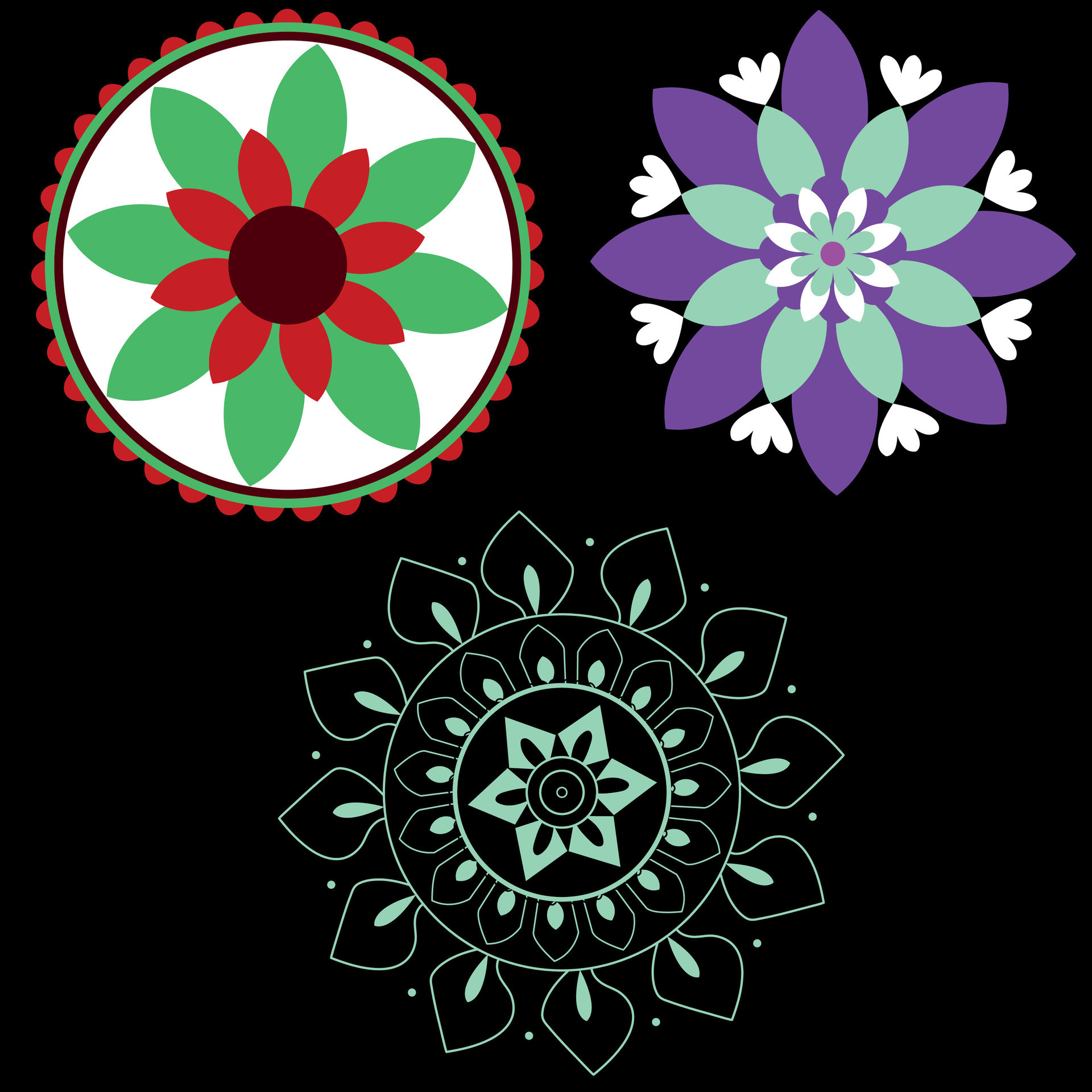 Flat spring flower collection 36144400 Vector Art at Vecteezy