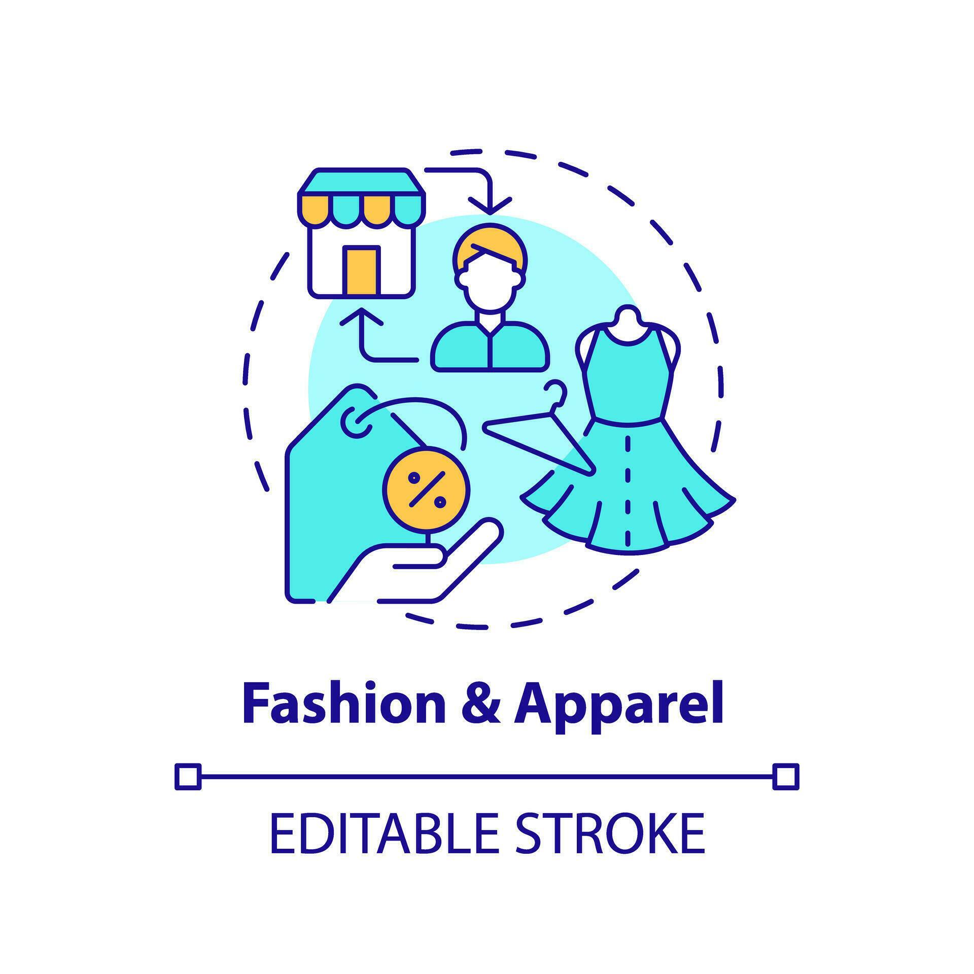 2d Editable Multicolor Icon Fashion And Apparel Concept Simple