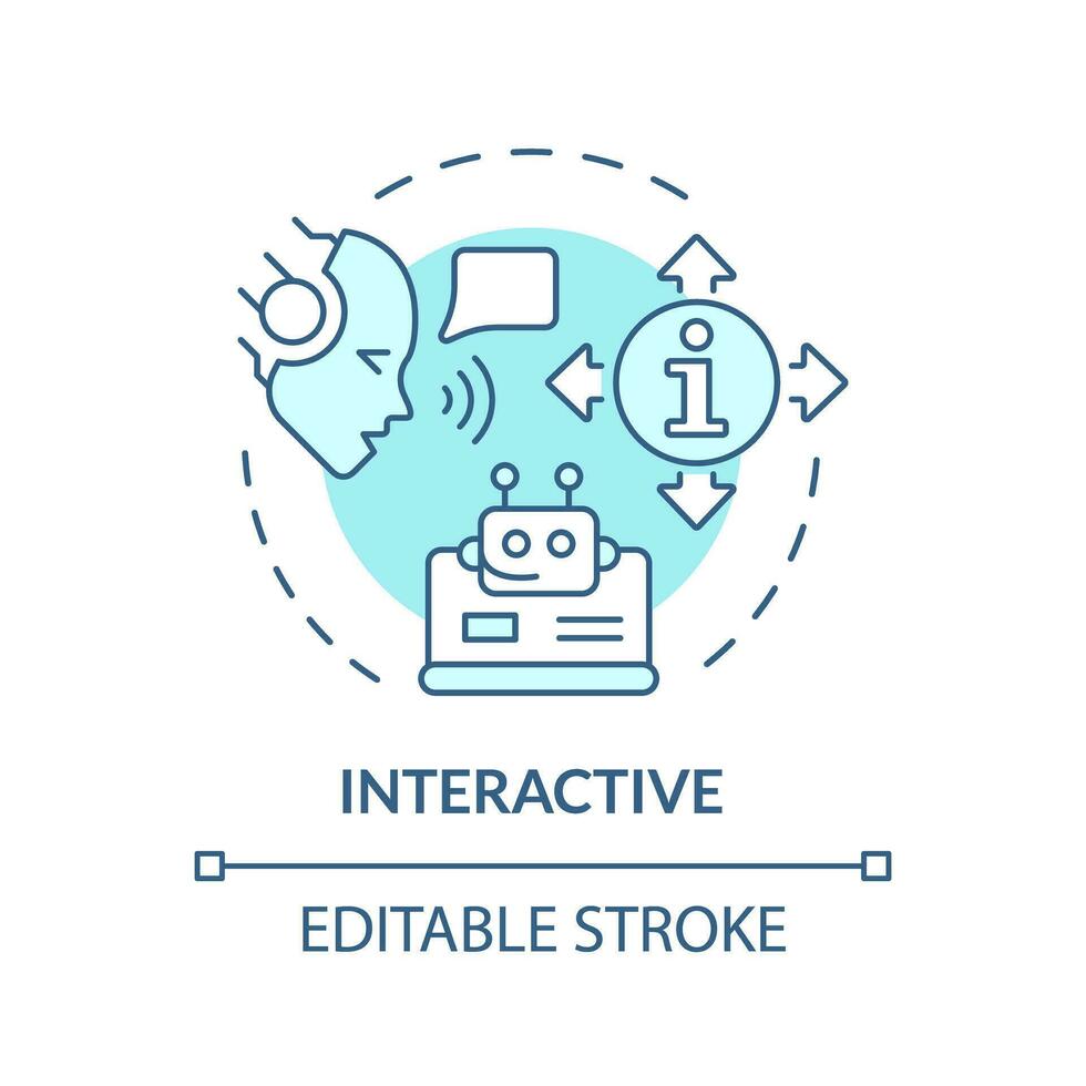 2D editable blue interactive icon, monochromatic isolated vector, thin line illustration ...