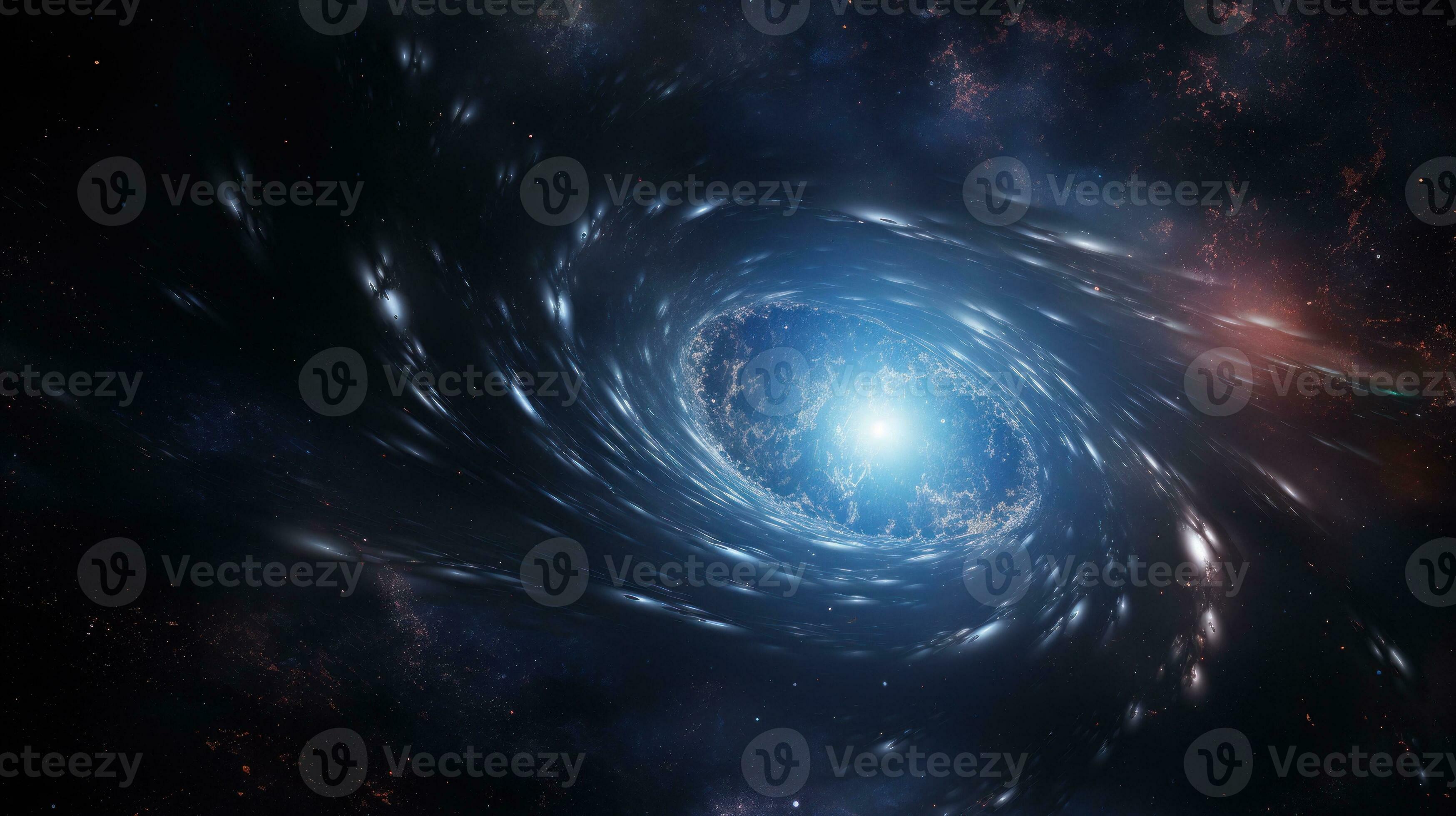 AI generated Big black hole in space in Universe, surrounded by ...