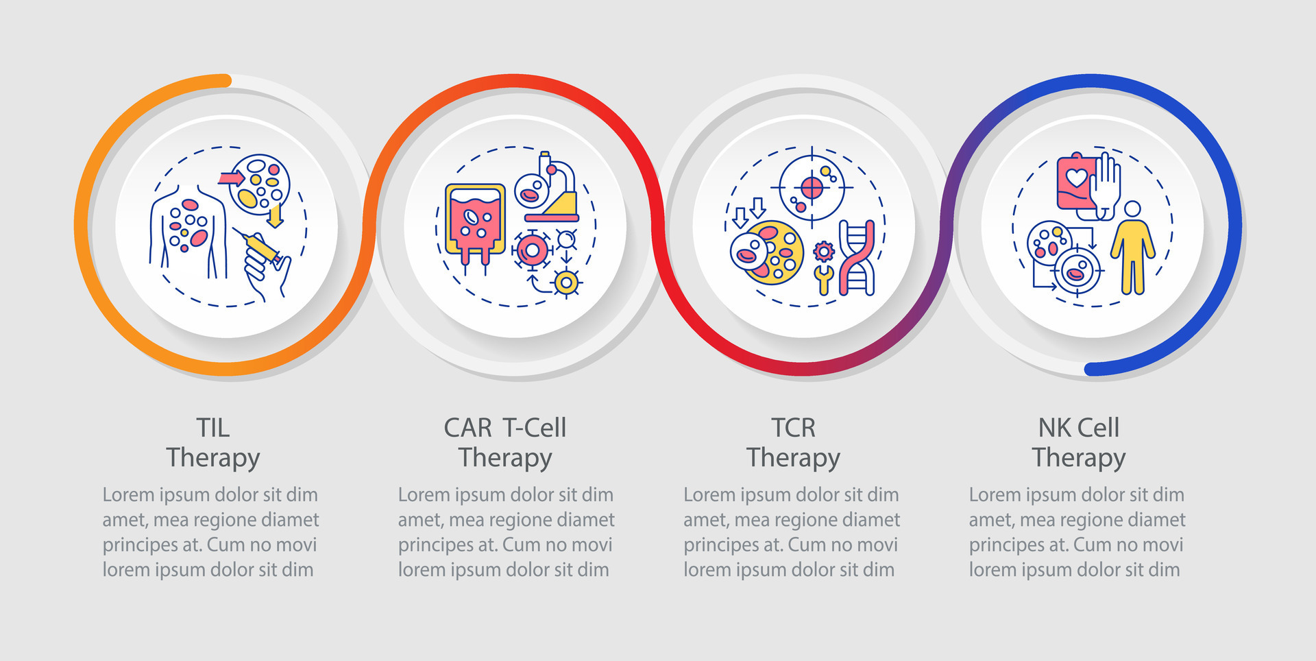 2D cell therapy vector infographics template with simple thin line ... 2D cell therapy vector infographics template with simple thin line ...