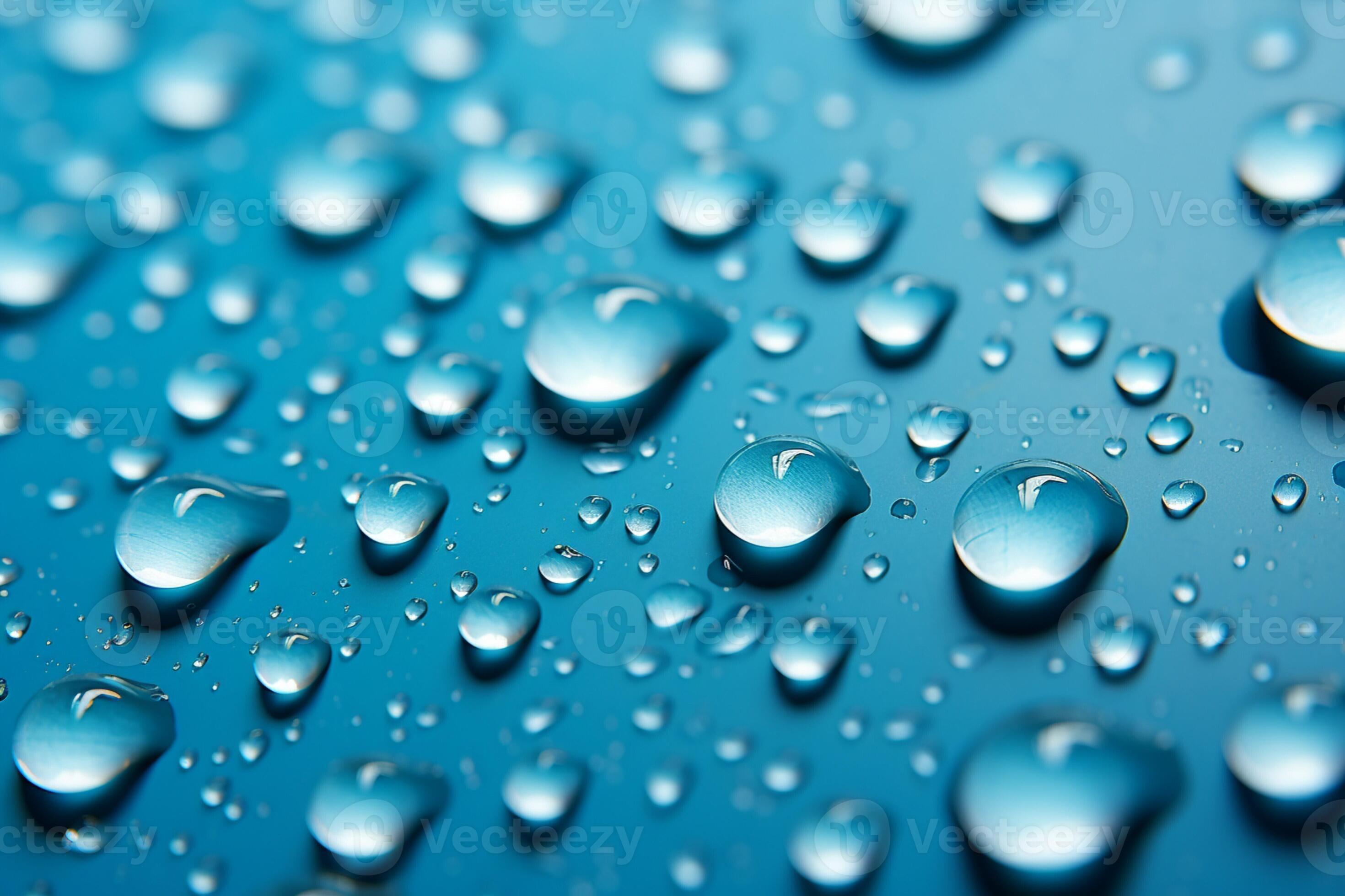 AI generated Blue symphony raindrops compose an elegant melody on the backdrop 36151374 Stock ...