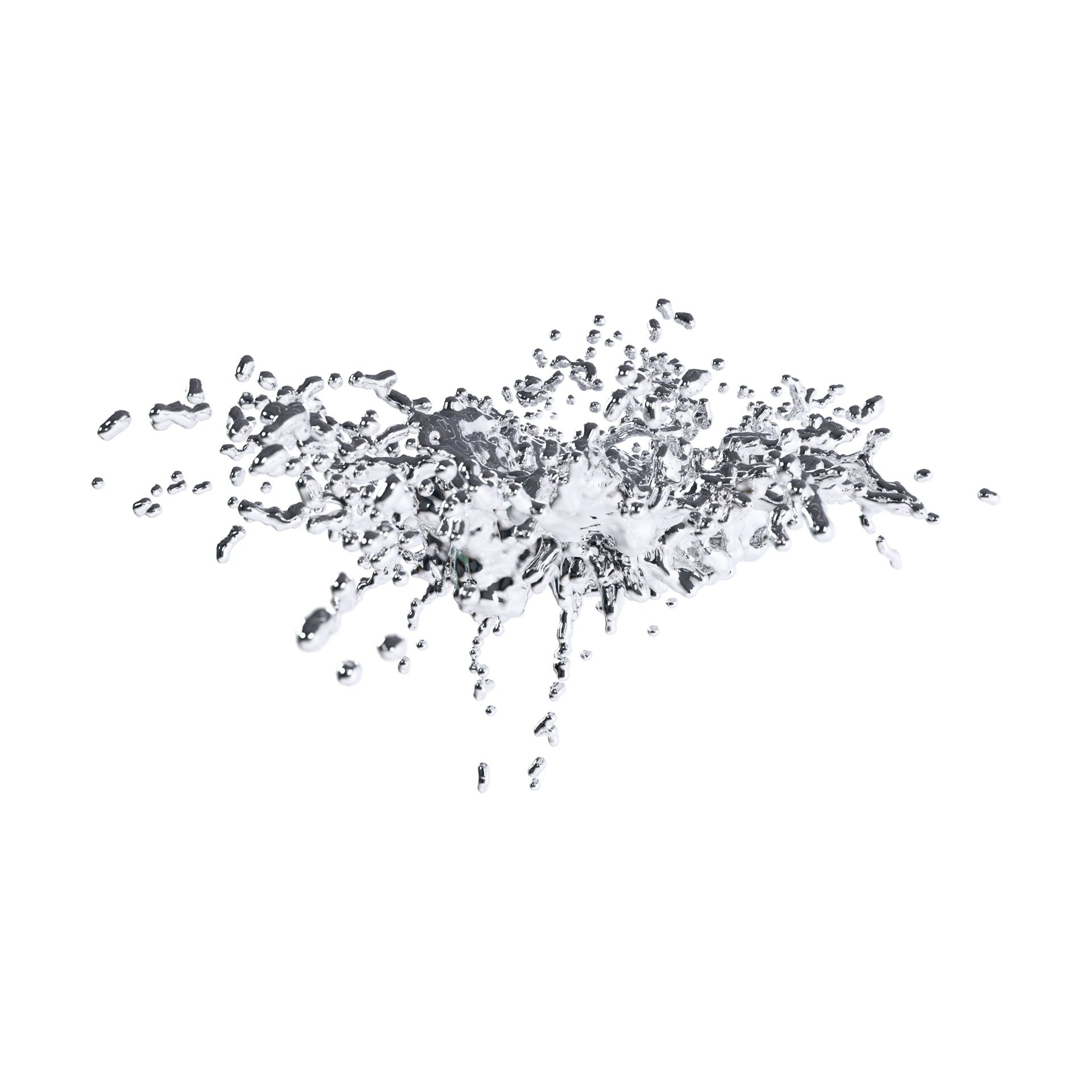 Futuristic Chrome Liquid Abstract Metallic Shape 3d Render 36152366 Png