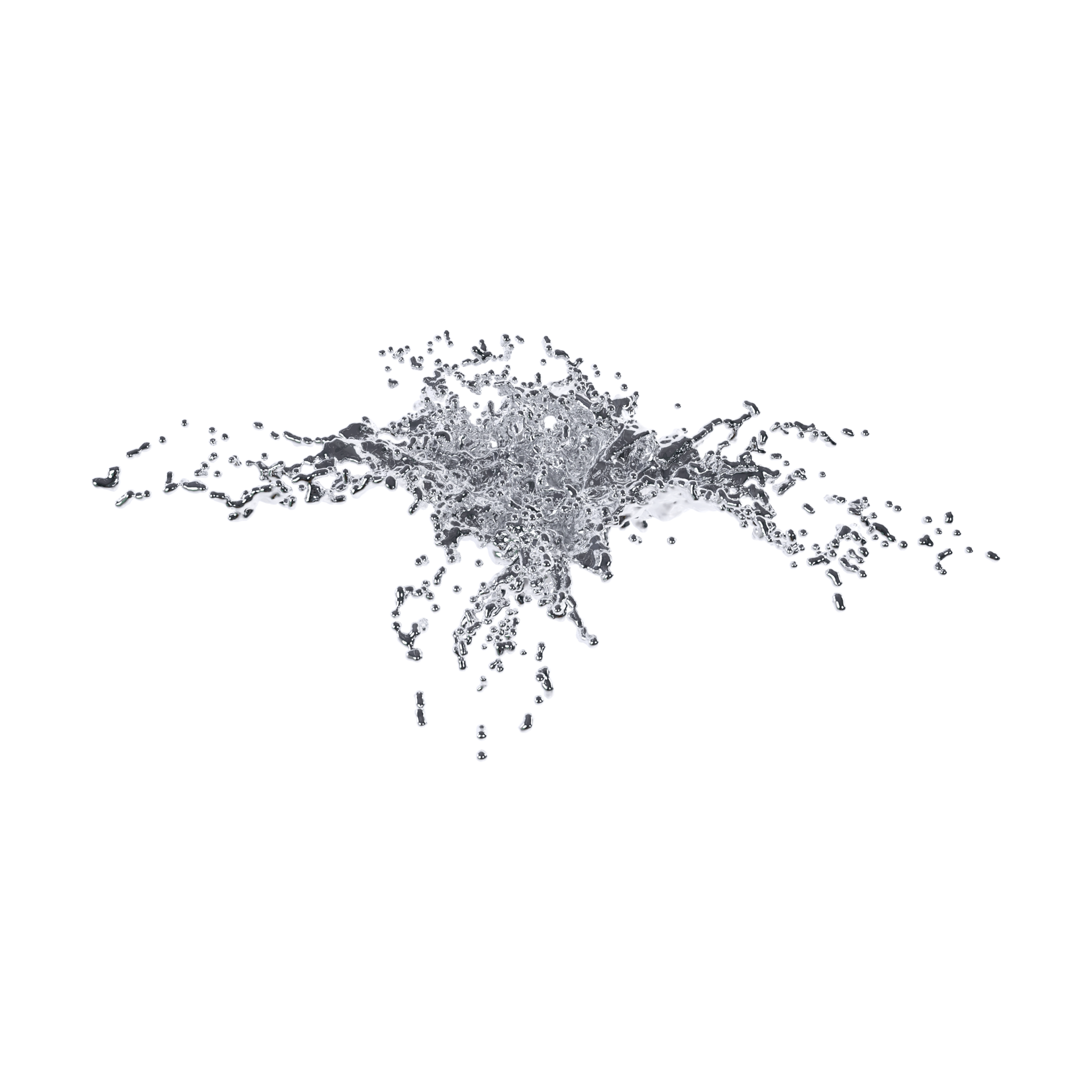 Futuristic Chrome Liquid Abstract Metallic Shape 3d Render 36152367 Png