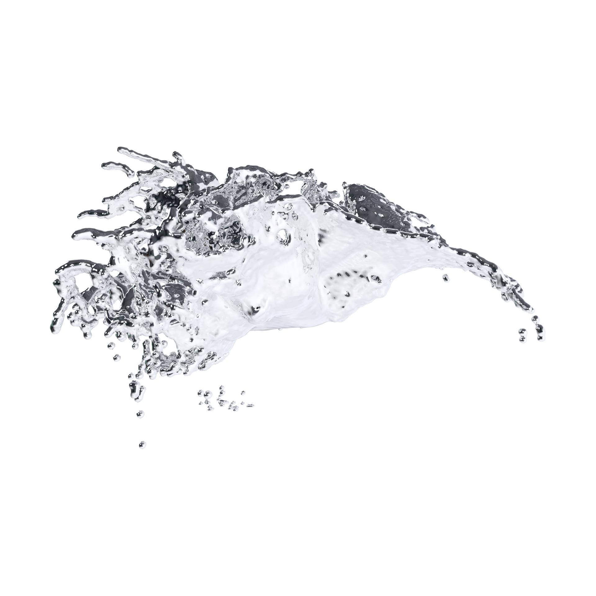 Futuristic Chrome Liquid Abstract Metallic Shape 3d Render 36152376 Png