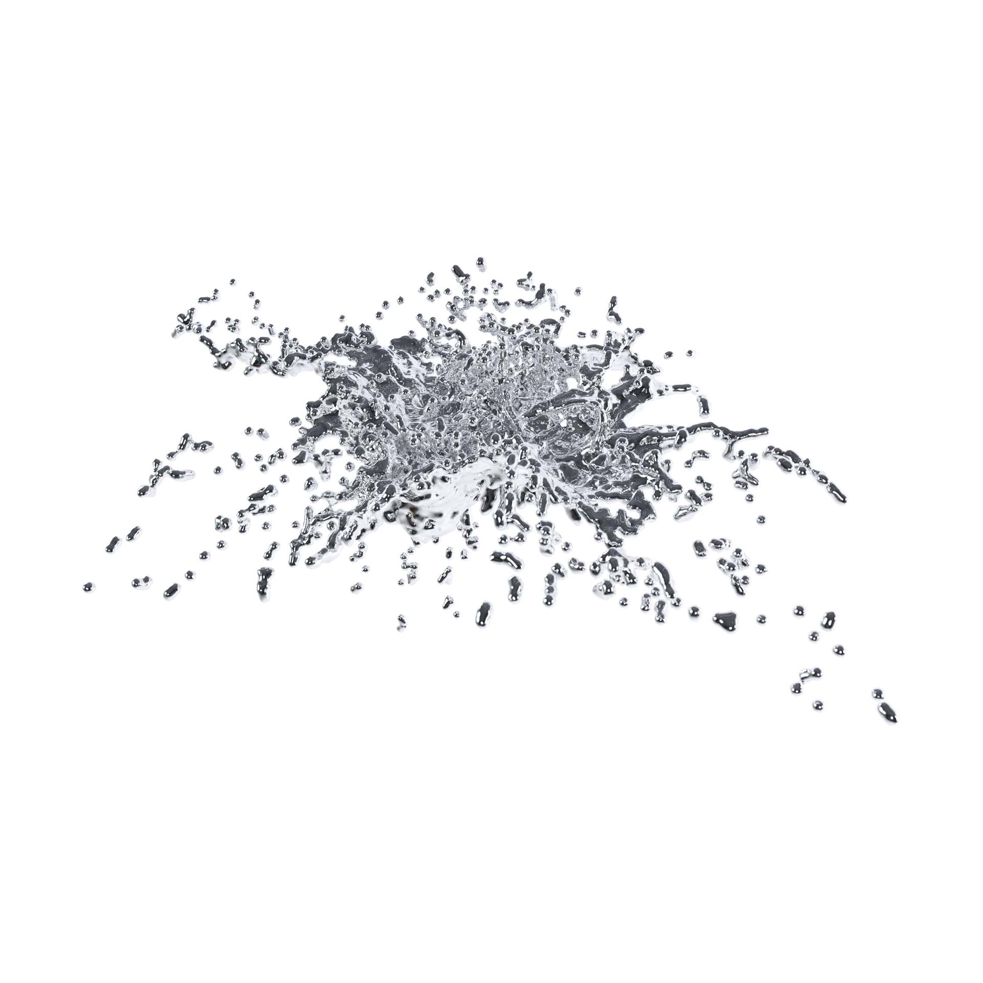 Futuristic Chrome Liquid Abstract Metallic Shape 3d Render 36152392 Png