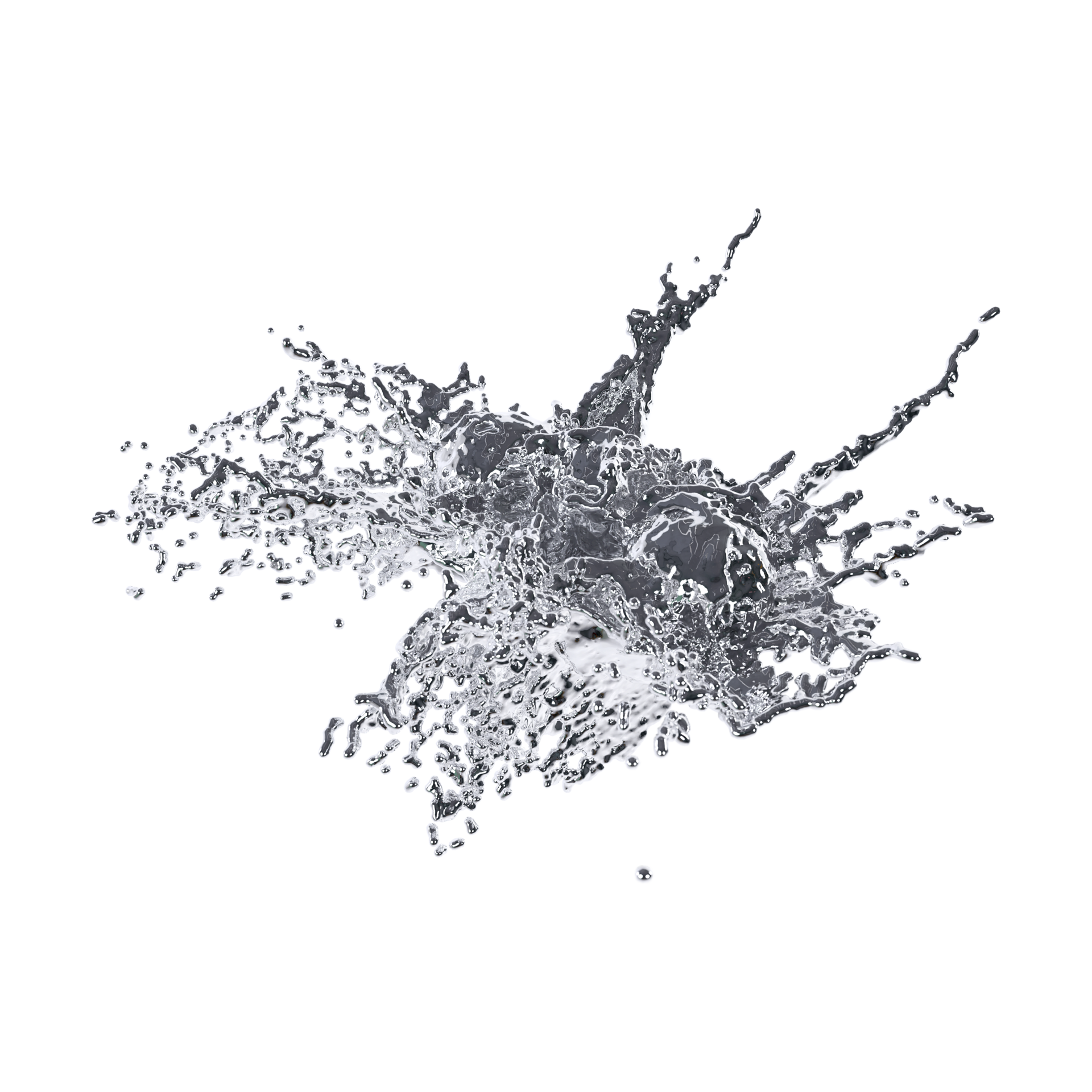 Futuristic Chrome Liquid Abstract Metallic Shape 3d Render 36152396 Png