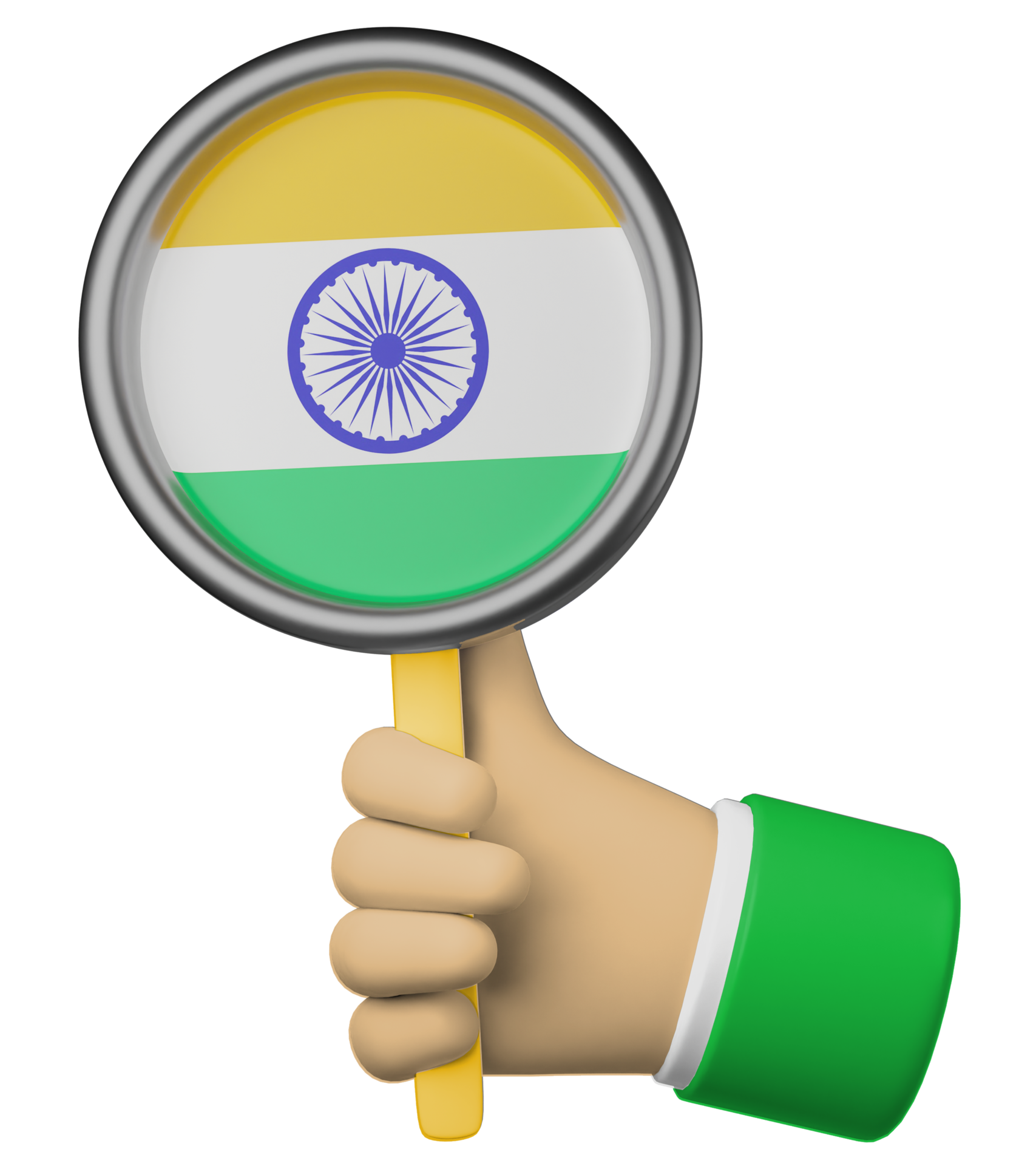 3d Illustration Hand Holding National Flag Of India 36152605 Png