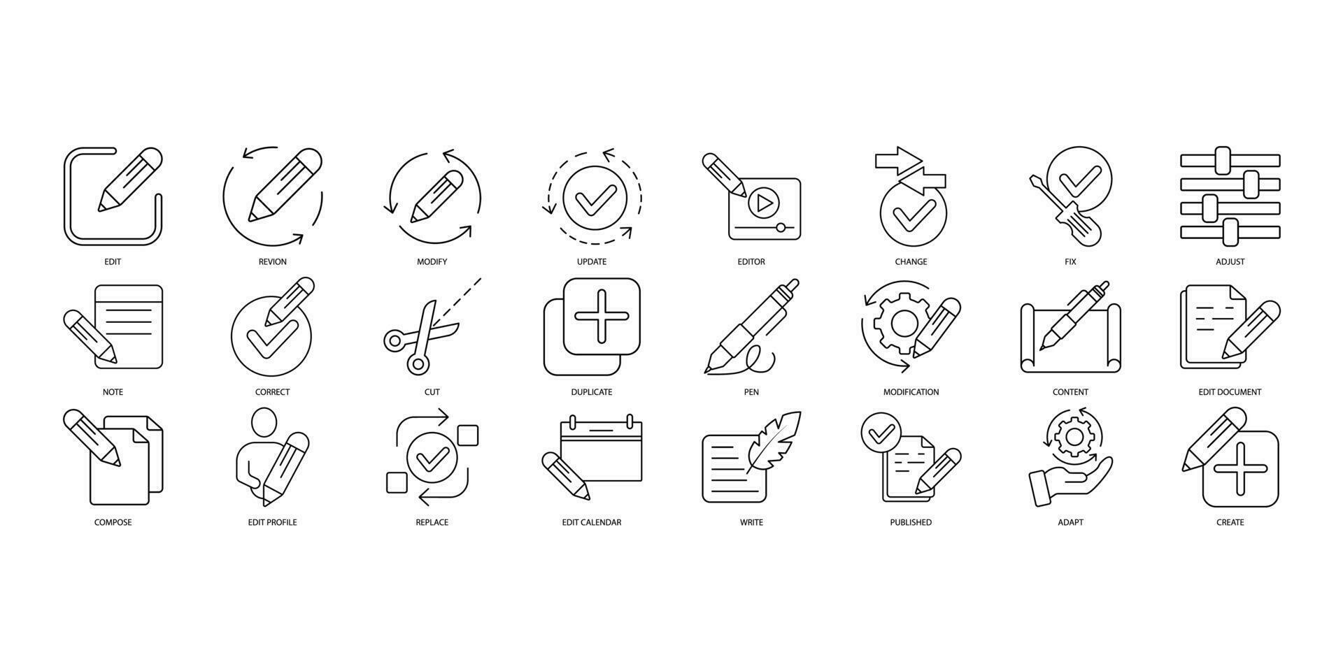 Edit Tool Icons Set Set Of Editable Stroke Iconsvector Set Of Edit Tool 36155251 Vector Art At