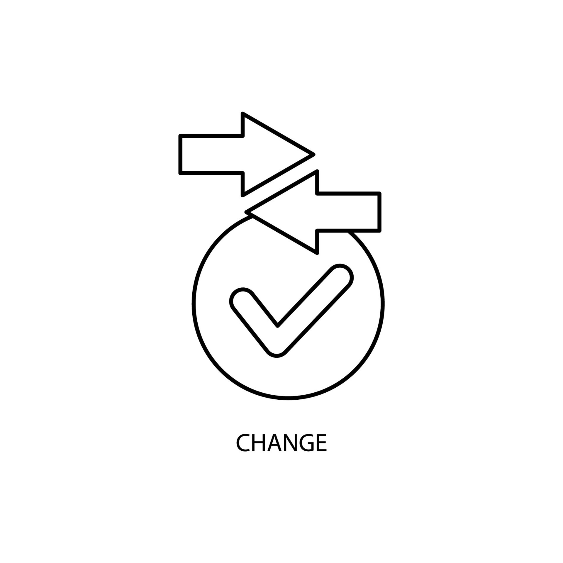 change concept line icon. Simple element illustration. change concept ...