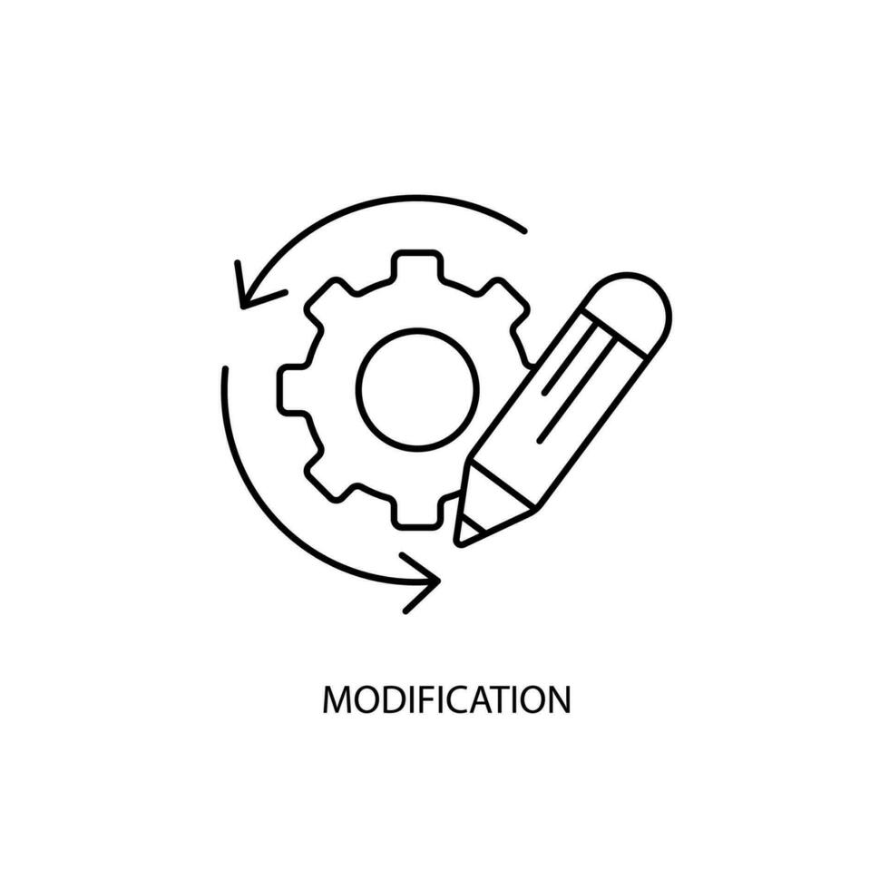 modification concept line icon. Simple element illustration ...
