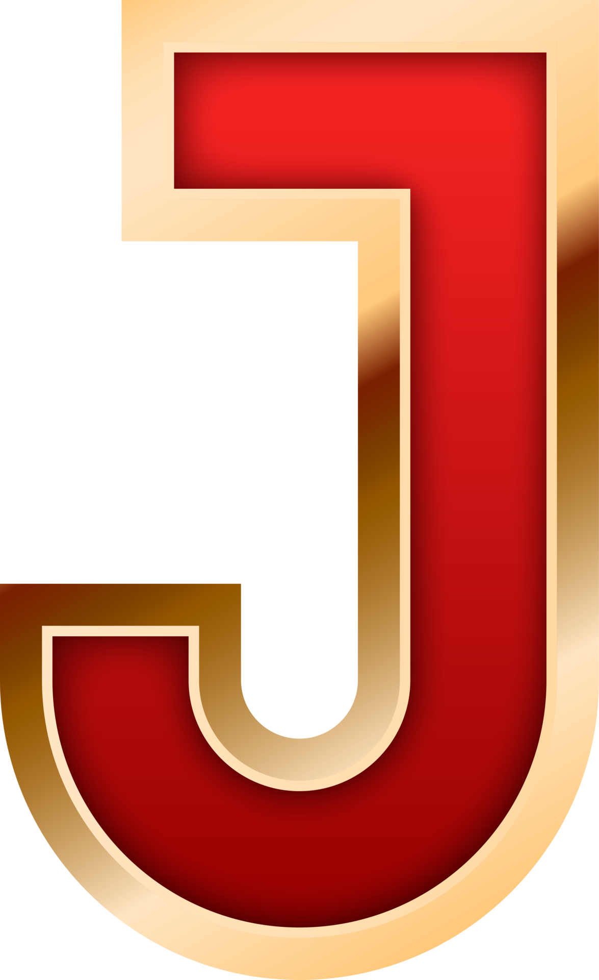 3D Elegant Red Alphabet Letter J 36155954 PNG
