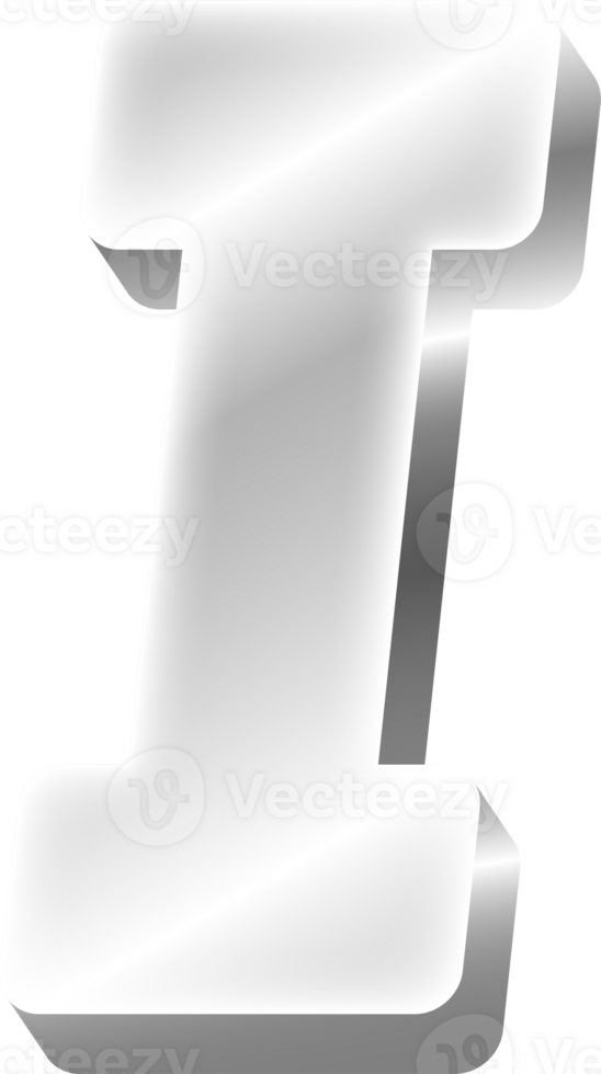 Silver Alphabet Letter I 36156037 PNG