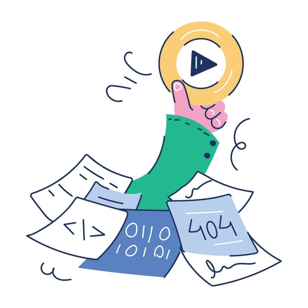Web Programming Doodle Mini Illustration 36156309 Vector Art At Vecteezy