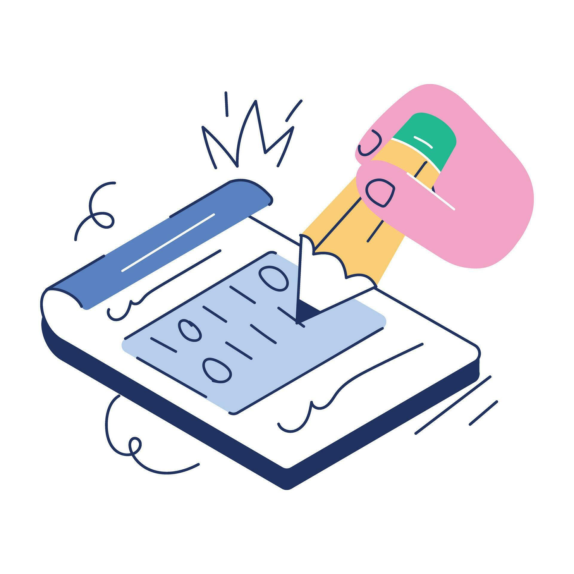 Source Code Doodle Mini Illustration 36156362 Vector Art at Vecteezy