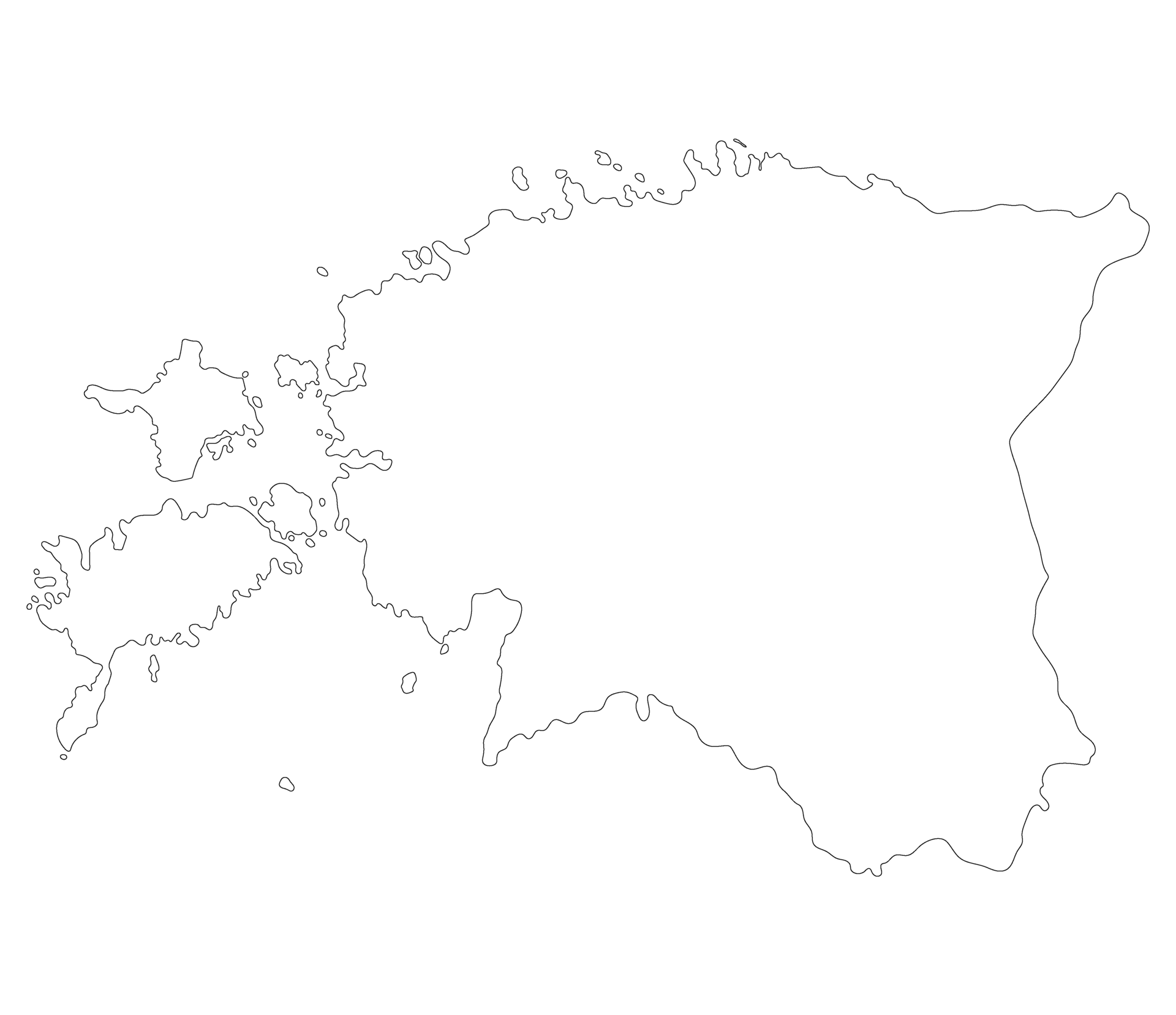 Estonia Map Map Of Estonia In White Color 36158795 Png