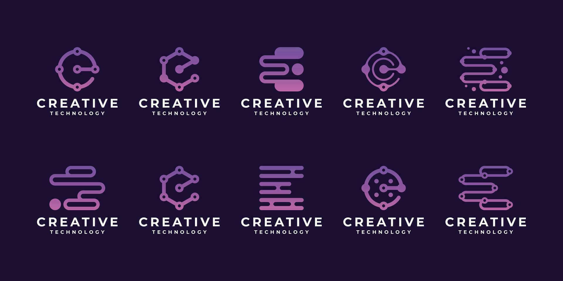 Collection Of Initial E Tech Logo Design Idea 36159478 Vector Art At Vecteezy