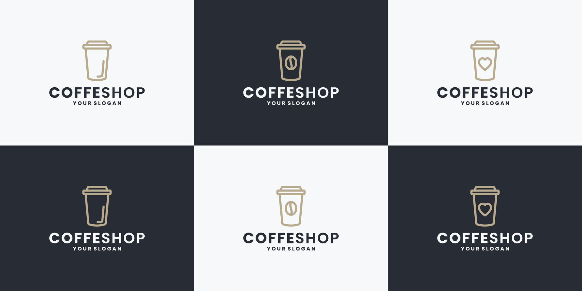coffee shop logo design collections 36164342 Vector Art at Vecteezy