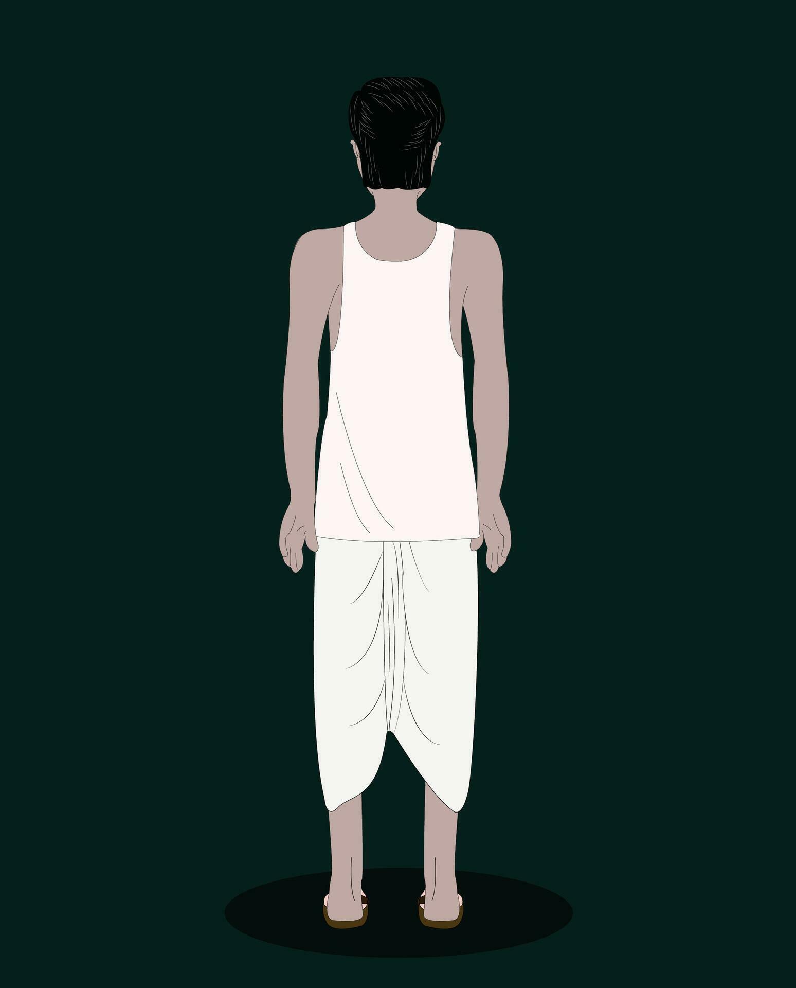 Indio Hombres Espalda Ver Dibujos Animados Personaje Para Animación 36170874 Vector En Vecteezy
