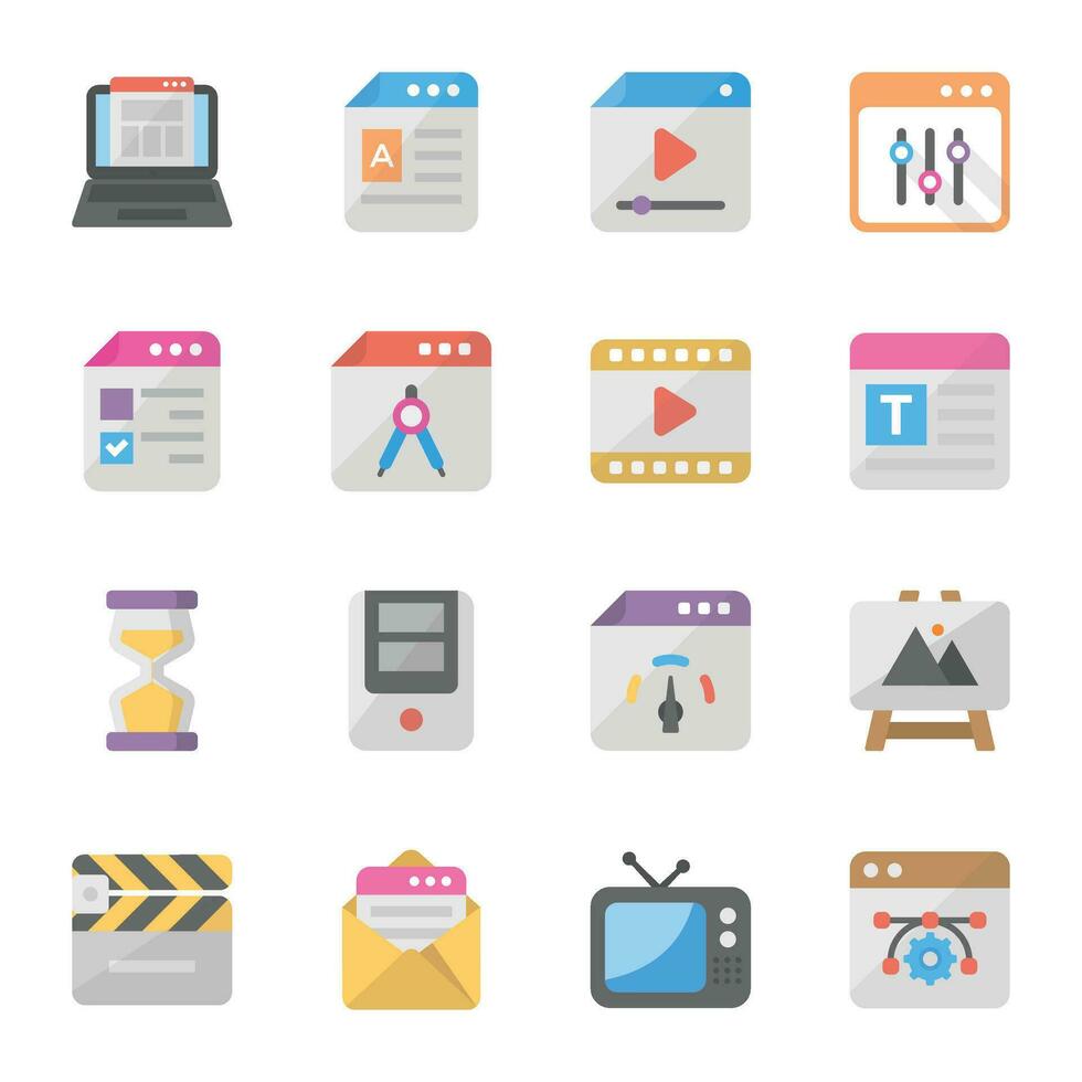 Pack of Web Templates Flat Icons 36172844 Vector Art at Vecteezy