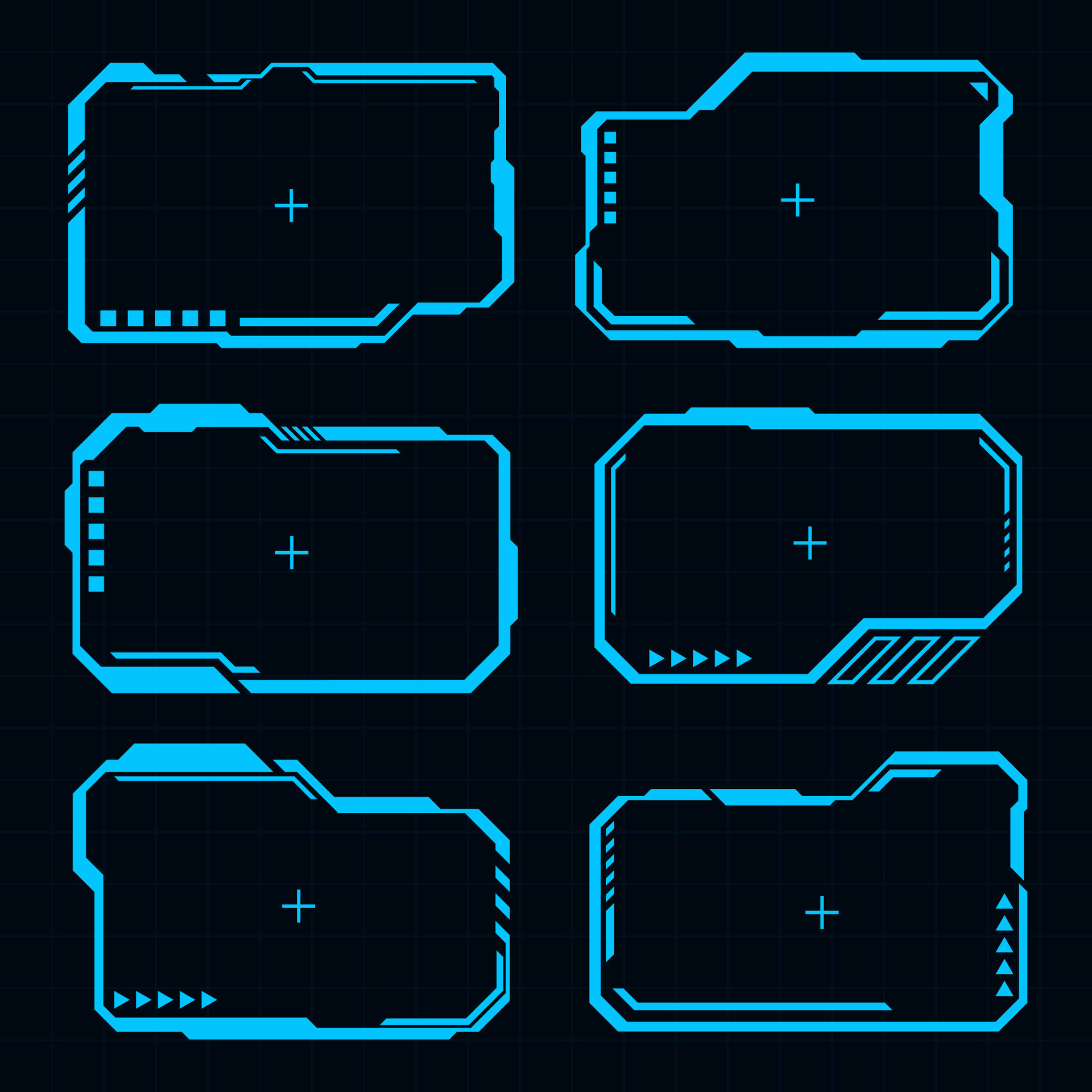 Vector Hud Frame Technology Futuristic Interface Element Focus Sci Fi