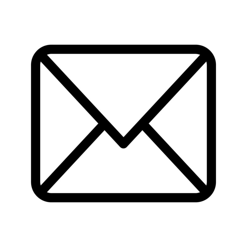 Envelope black vector icon isolated on white background 36174816 Vector ...