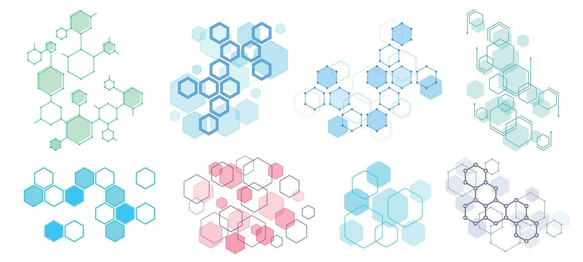 Abstract hexagonal structure. Futuristic composition, geometric hexagon network structures and ...