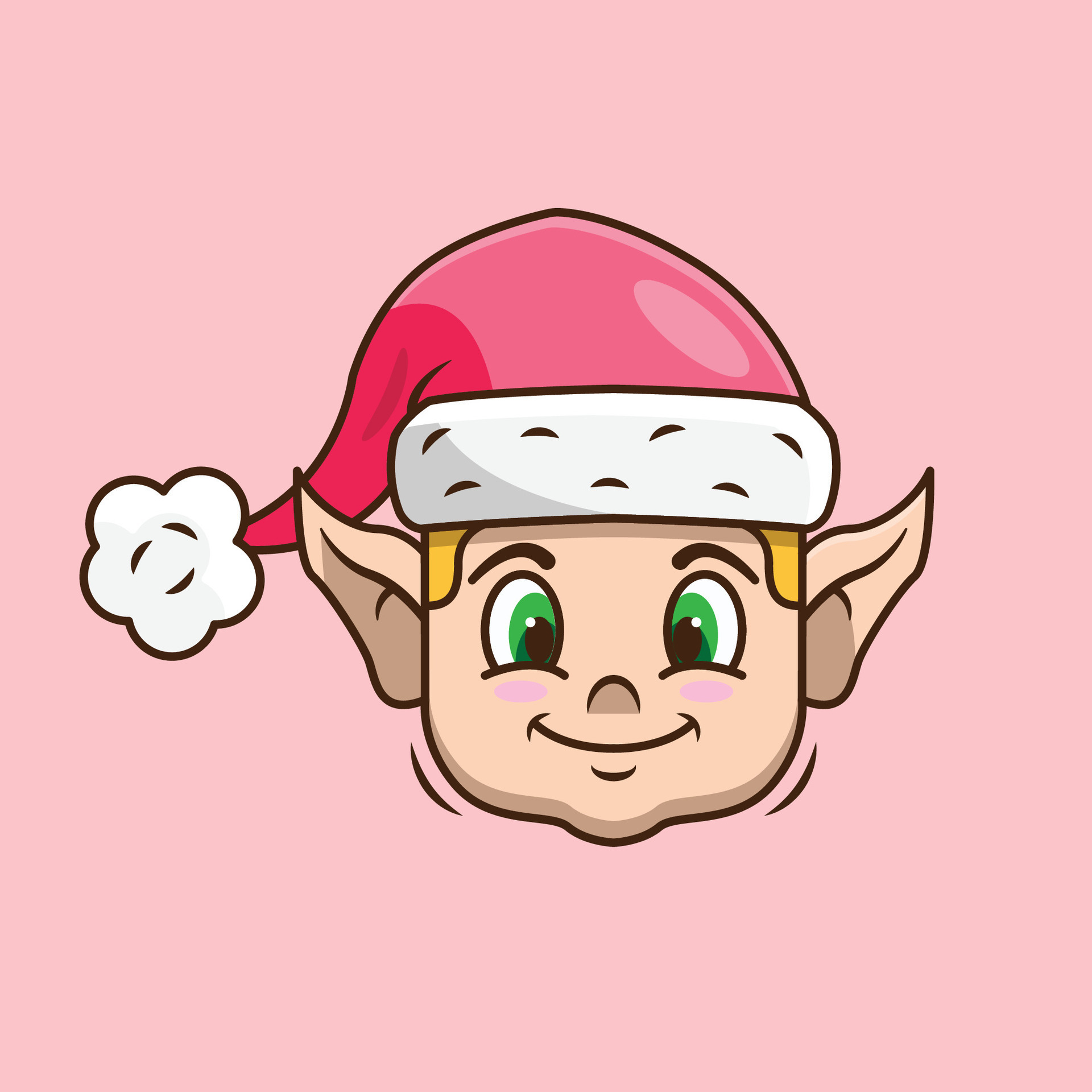 Christmas Elf Head 36180449 Vector Art at Vecteezy