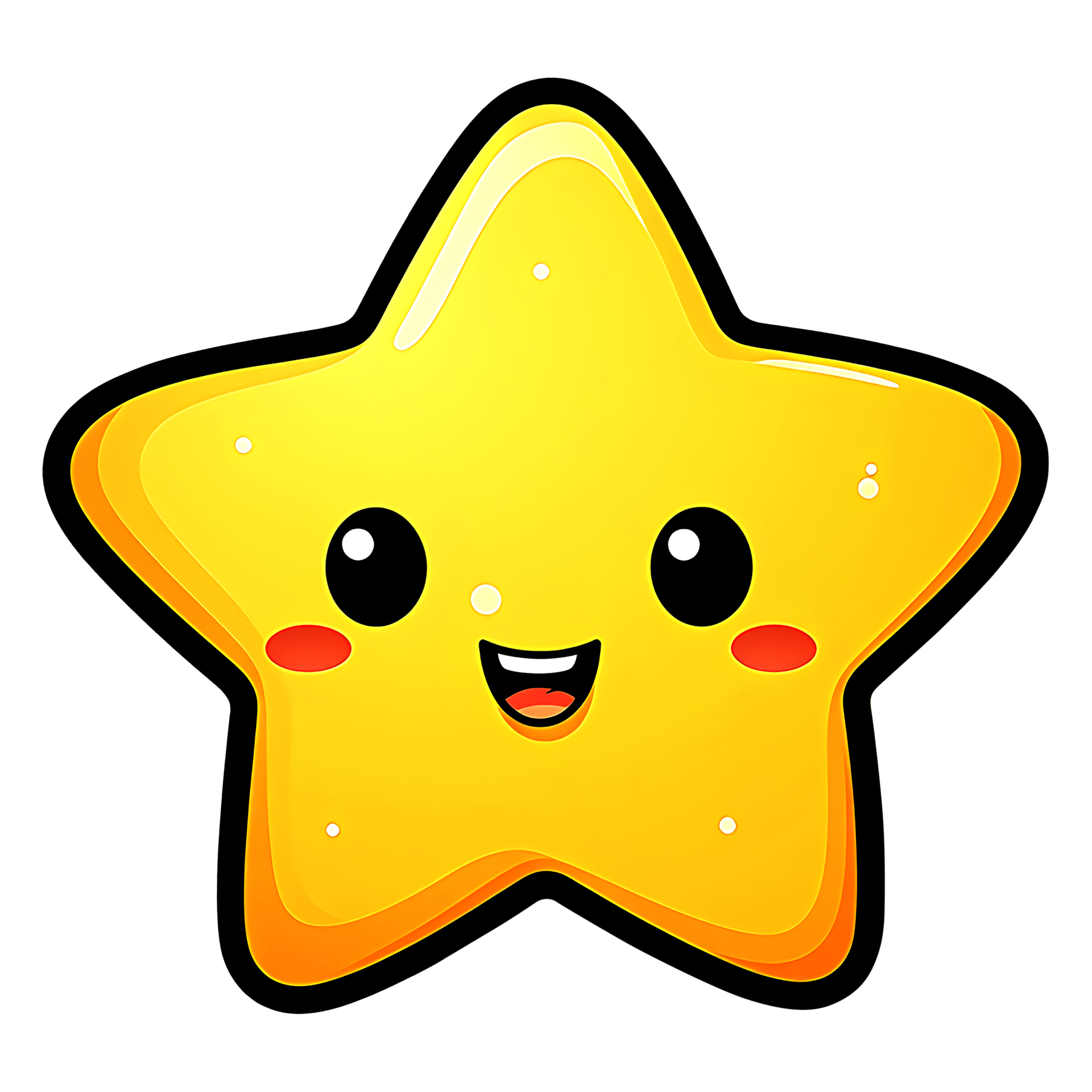 ai generiert süß kawaii Star Clip Art Kinder Illustration zum Aufkleber Design 36181638 PNG