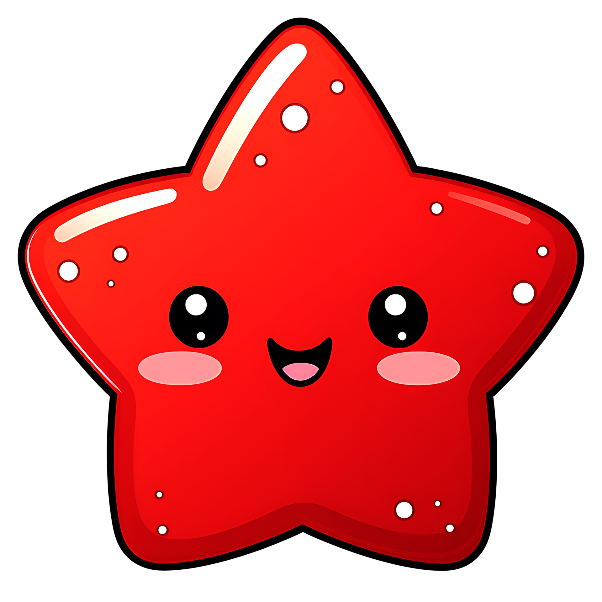 AI generated cute kawaii star clipart kids illustration for sticker design 36181644 PNG