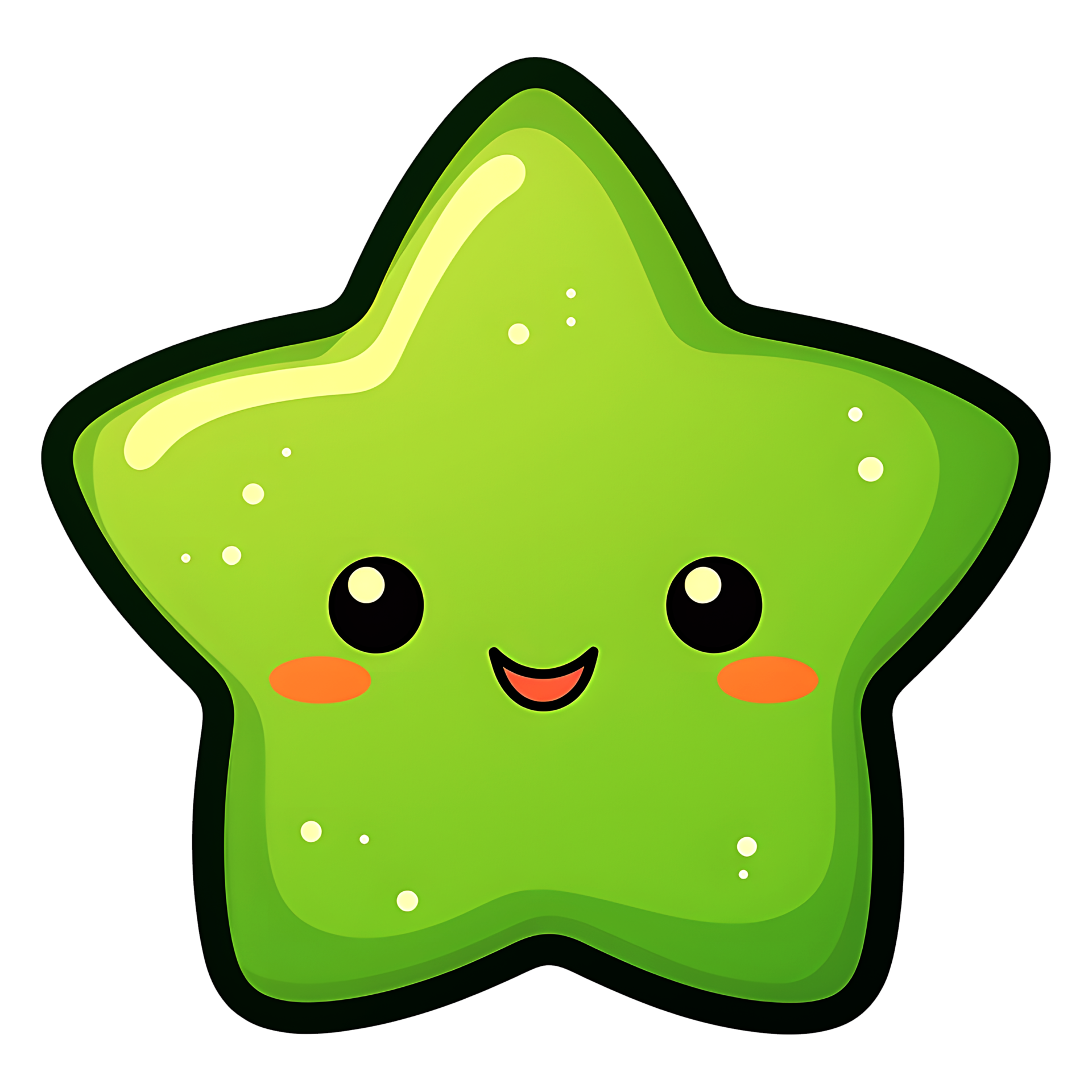 ai generiert süß kawaii Star Clip Art Kinder Illustration zum Aufkleber Design 36181646 PNG