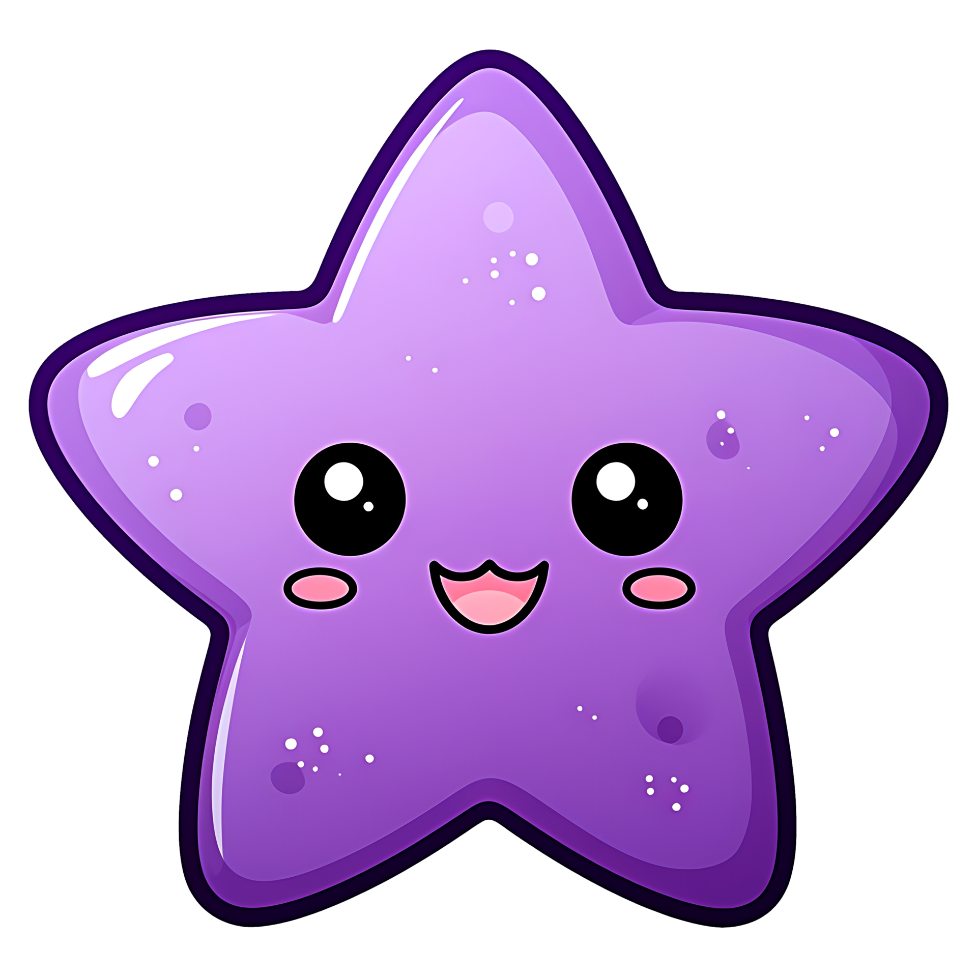 AI generated cute kawaii star clipart kids illustration for sticker design 36181649 PNG