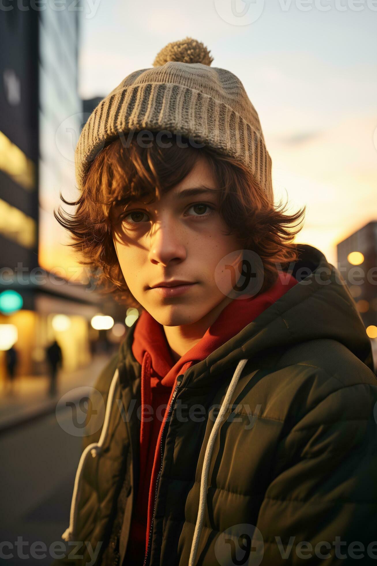 AI generated Close-up photo of teenage boy. Generative AI 36182008 ...