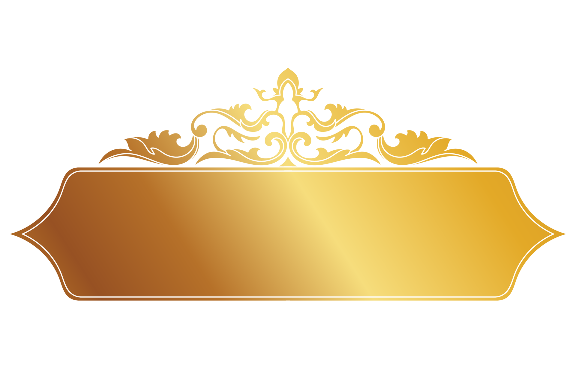 Golden message box, Thai pattern, chat, lecture area Free space for ...