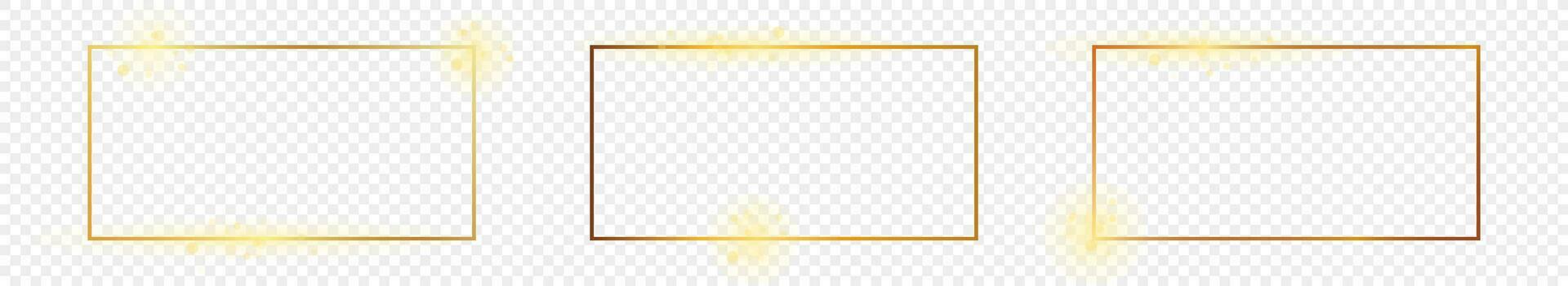 Gold glowing rectangular shape frame 36196840 Vector Art at Vecteezy