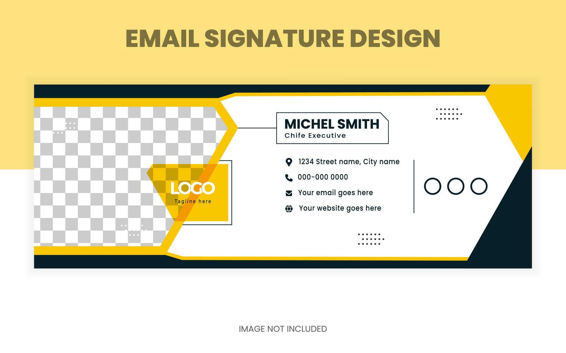 Colorful Email Signatures Template Vector Design. Professional Email Signature Template Modern ...