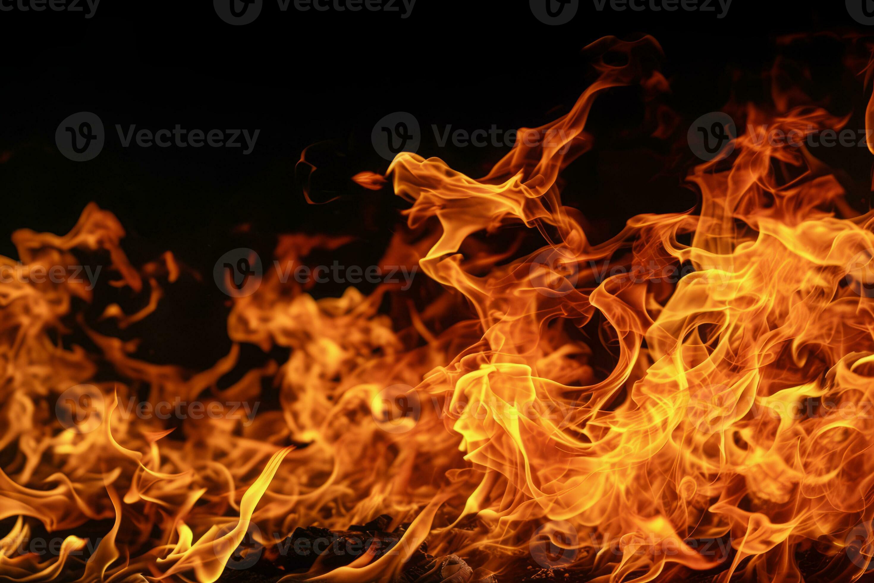 AI generated Fire flames on dark background 36198194 Stock Photo at Vecteezy
