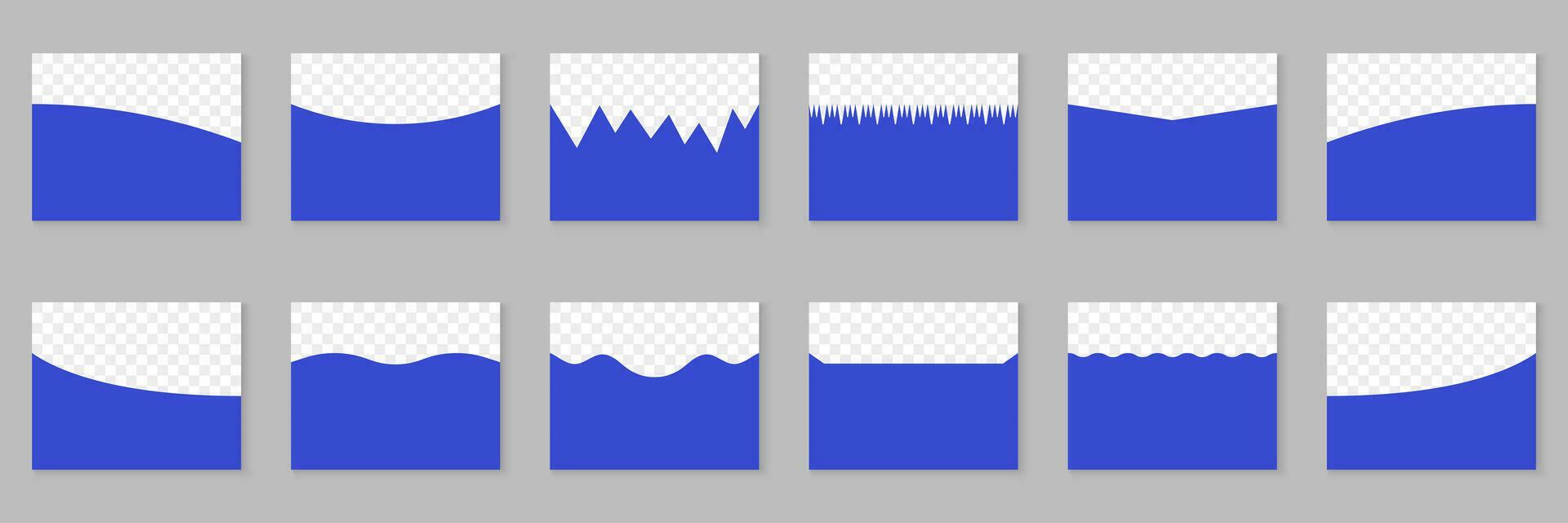 Separator Collection For Poster, App, Banner. Divider Shape for Website Top Section. Curve Line ...