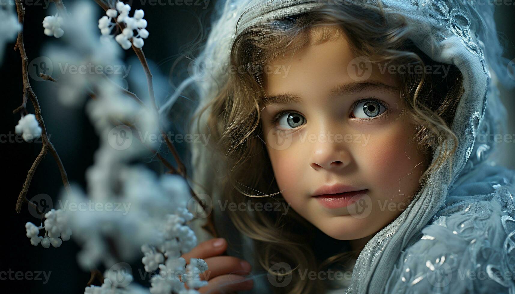 Ai Generated Cute Girl Smiling Looking At Camera Playing Outdoors In